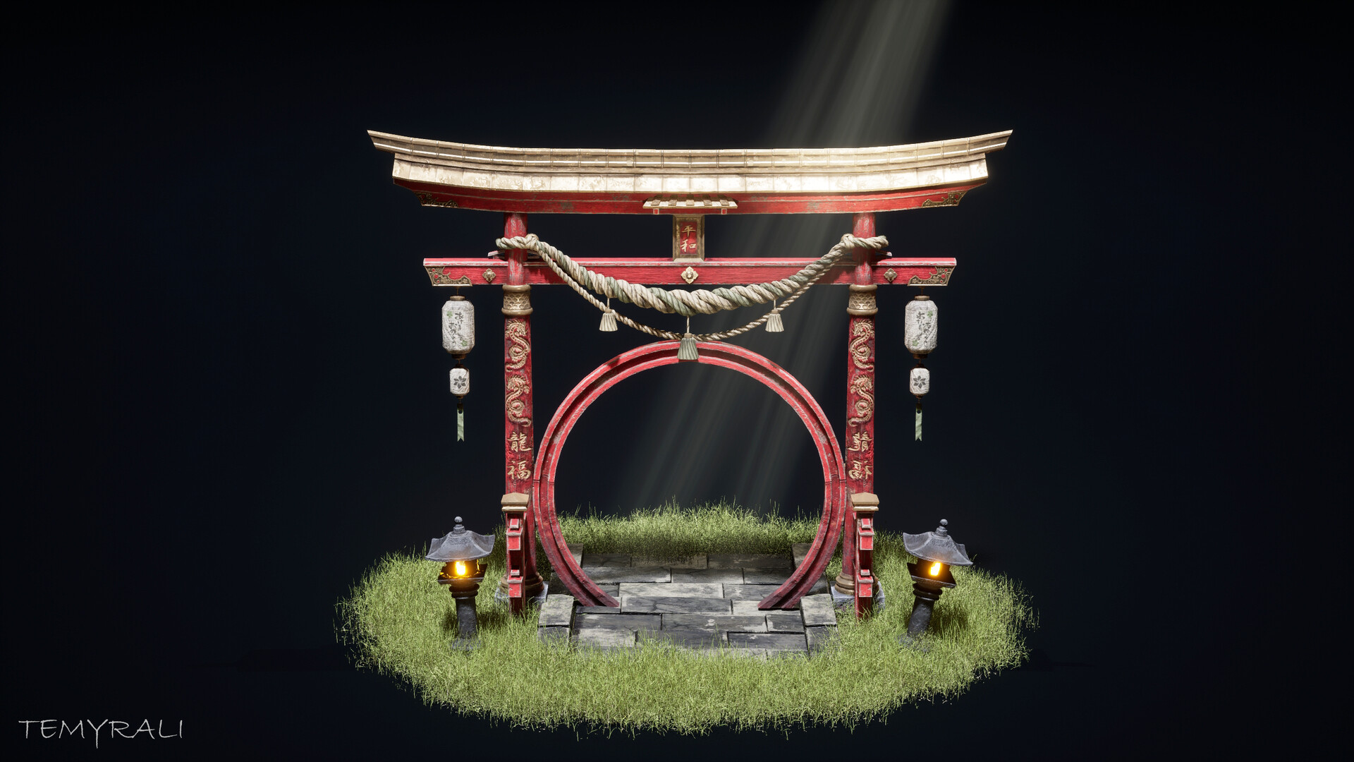 Alina Temyrova - Japanese Torii Gate - 3D model