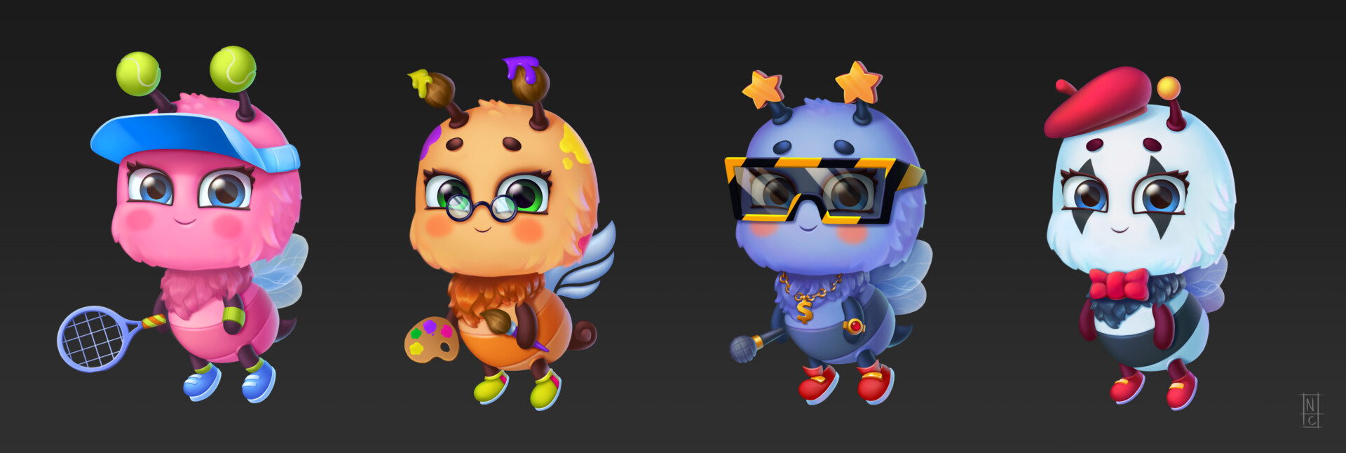 ArtStation - Themed Bee Characters