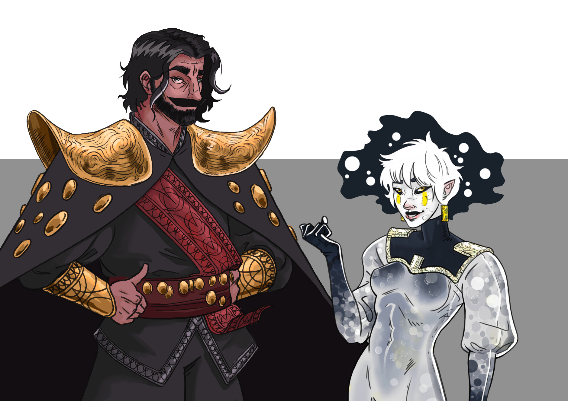 Mateo Quinteros - Character design. The Black Count and the Lady in White