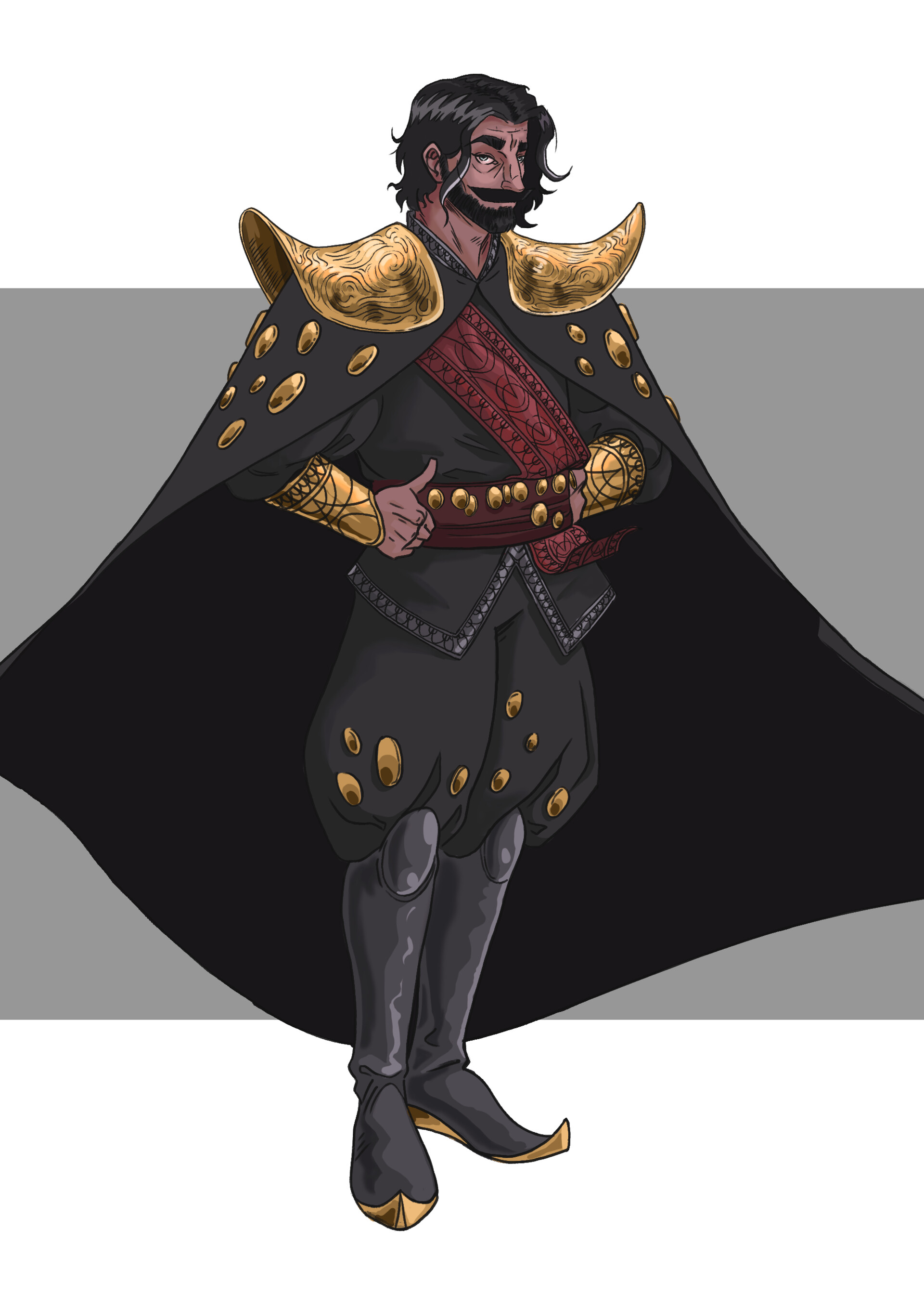 Mateo Quinteros - Character design. The Black Count and the Lady in White