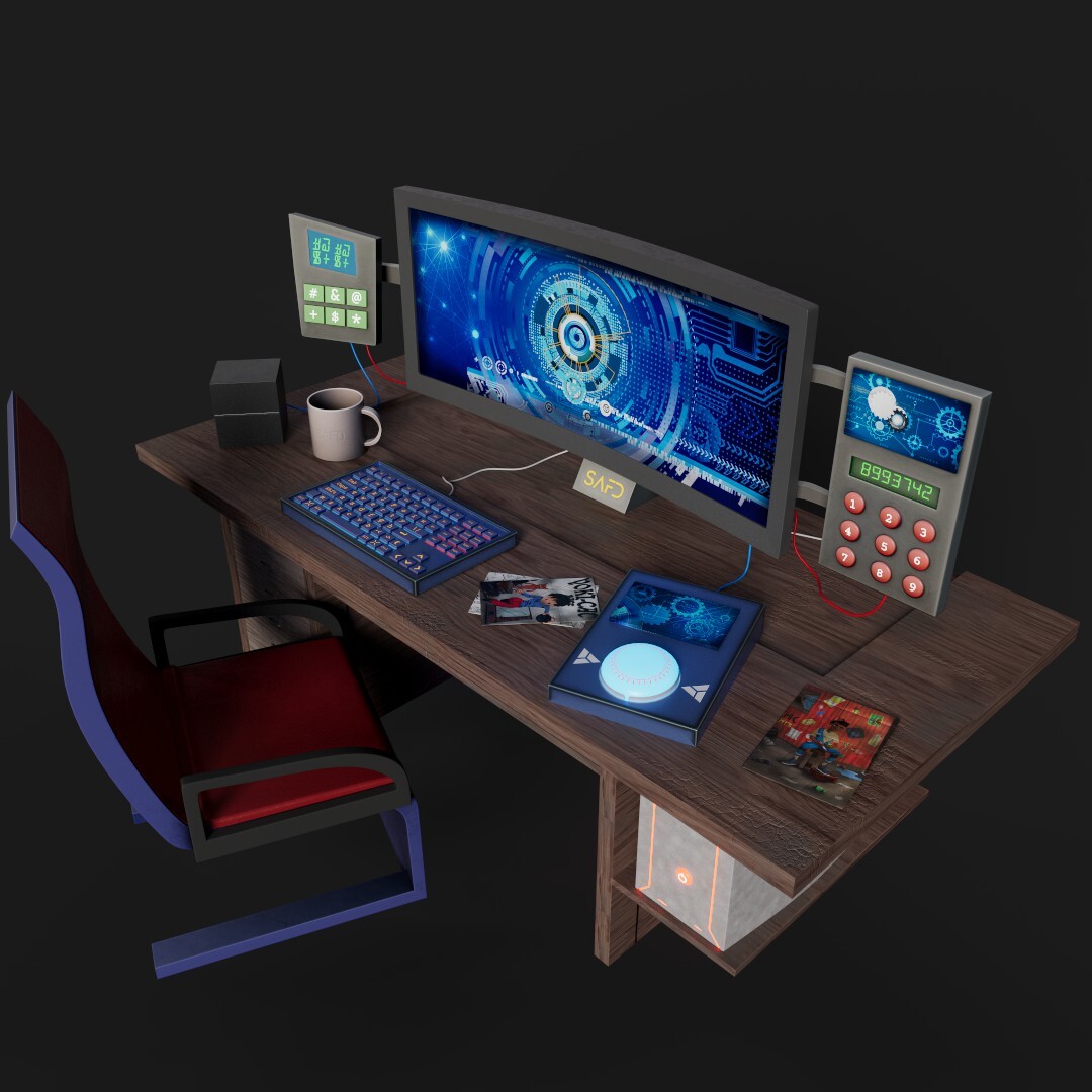 ArtStation - Computer desk