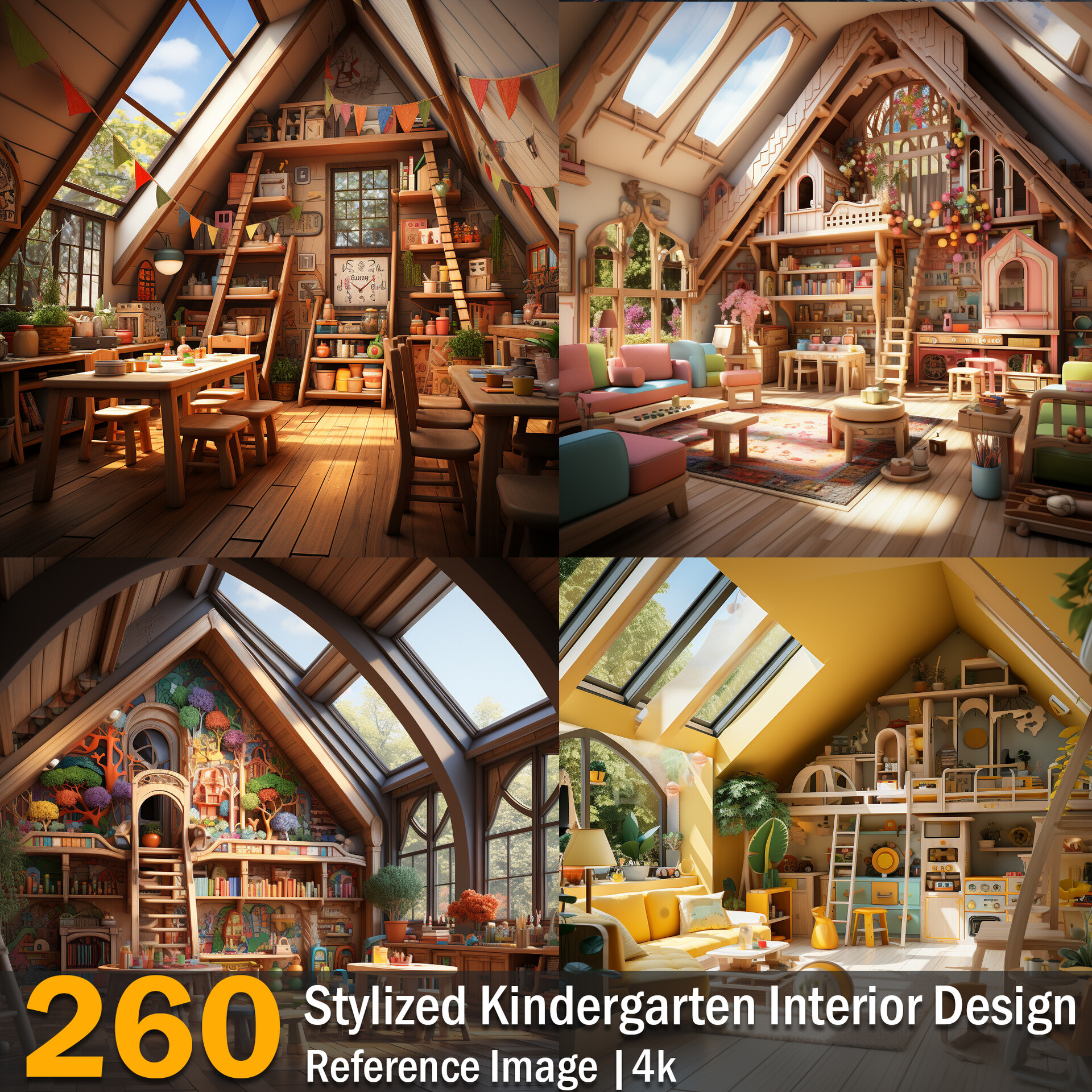 ArtStation - Stylized Kindergarten Interior Design | Reference Images | 4K