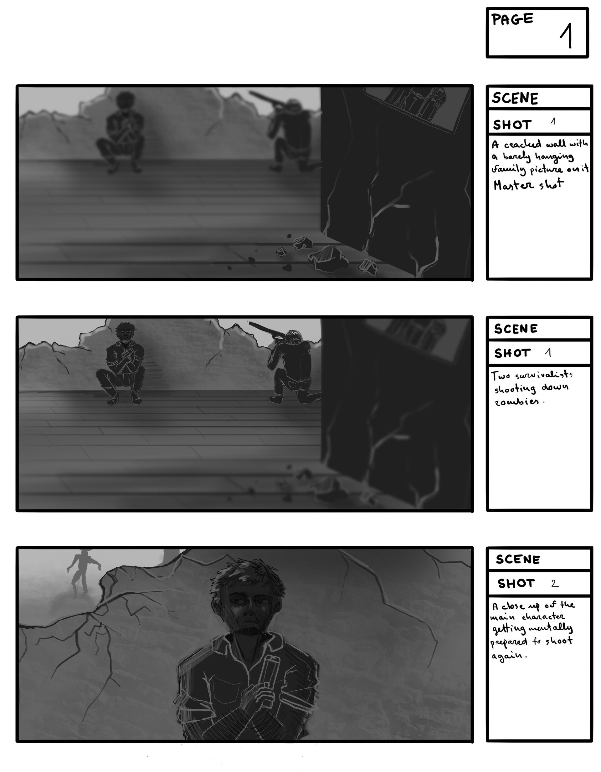 ArtStation - zombie storyboard