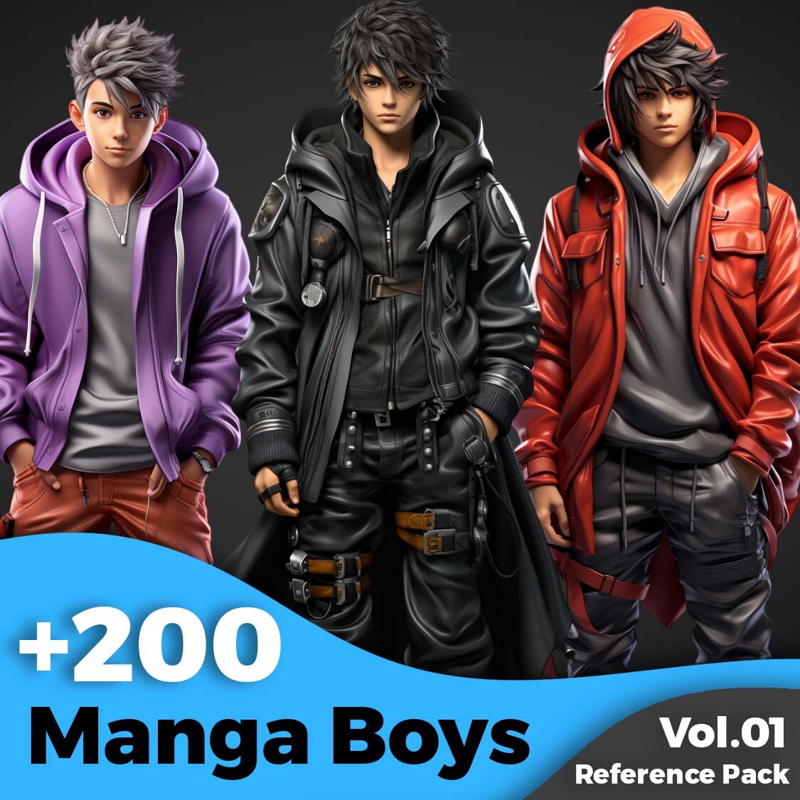ArtStation - +200 Manga Boys Character Concept (4k)