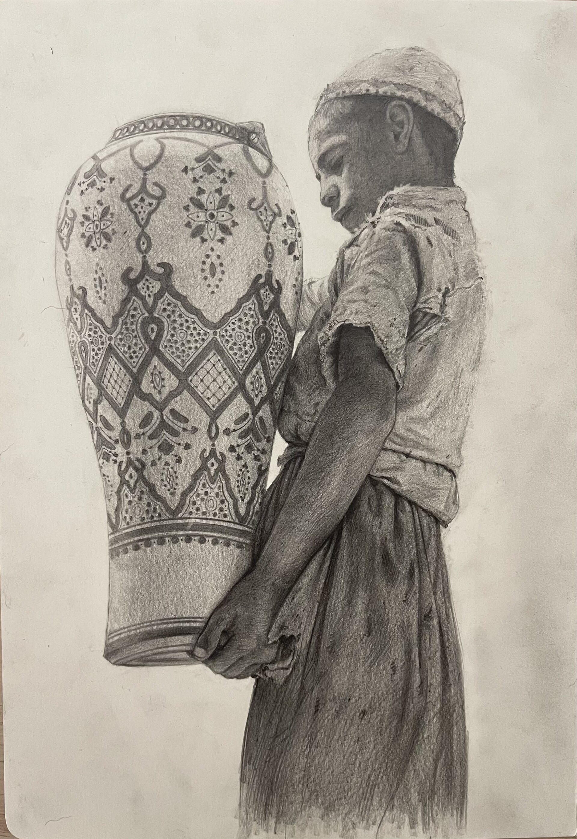 ArtStation - Moroccan boy with vase