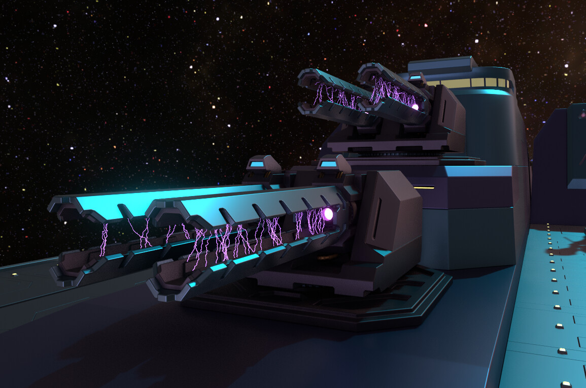 ArtStation - Spaceship Plasma Turret [WIP]