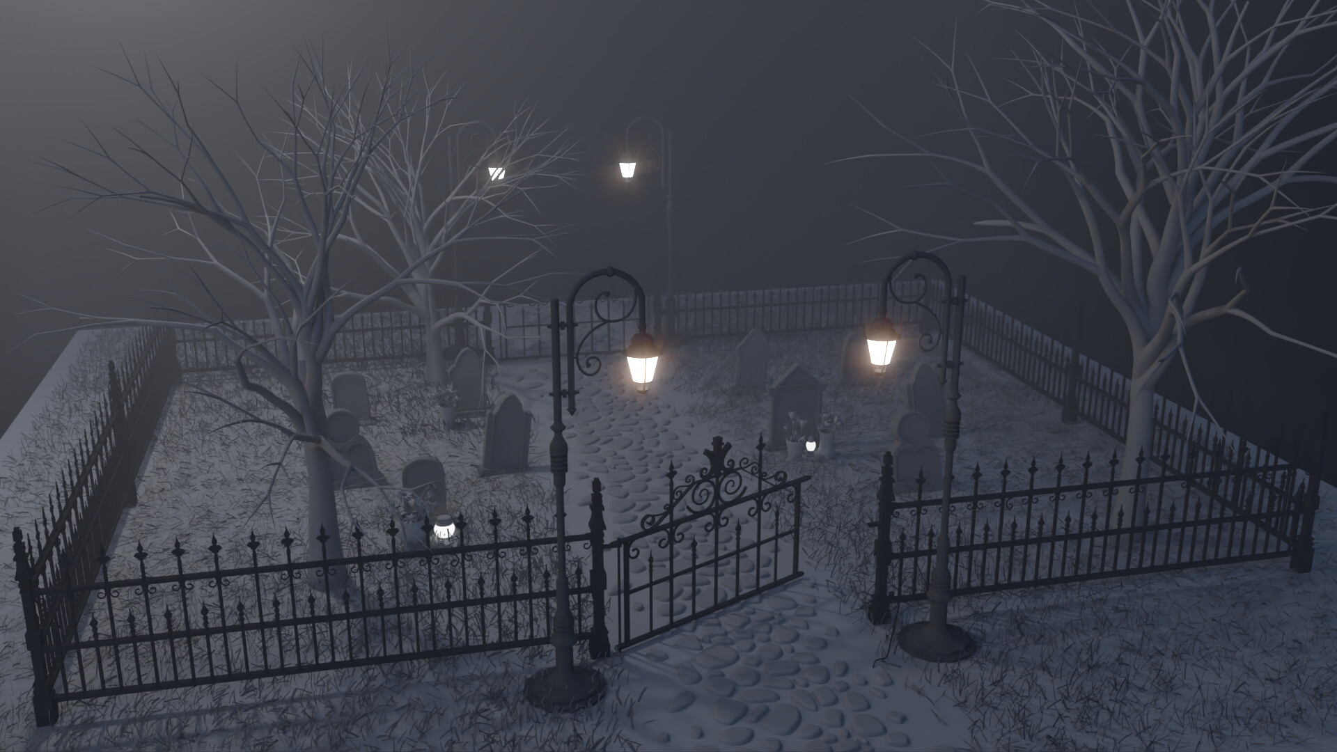 ArtStation - Graveyard Diorama