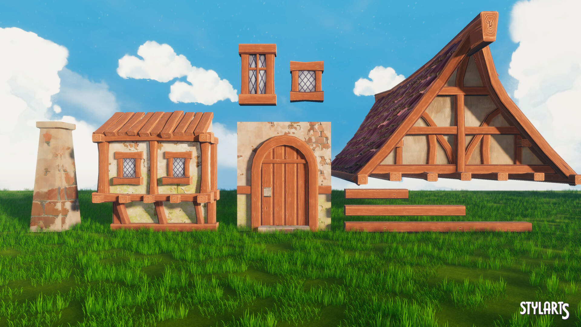 Ahmet FK - Modular Stylized Medieval Town - Unity Recreate