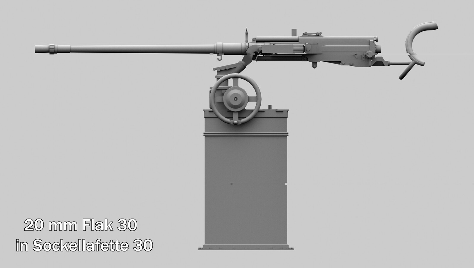 Barbu Gabriel - 20 mm Flak 30 in Sockellafette 30