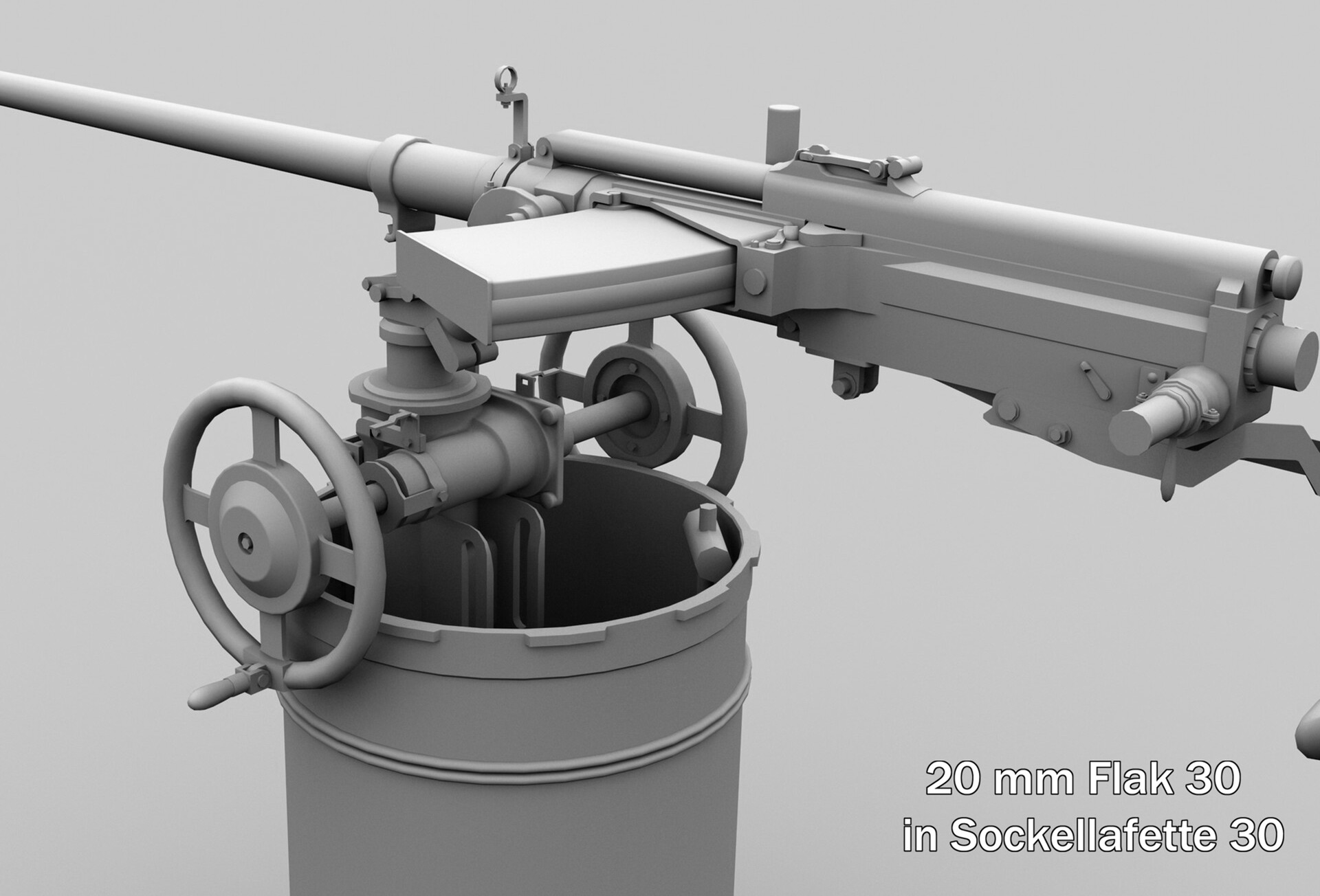 Barbu Gabriel - 20 mm Flak 30 in Sockellafette 30