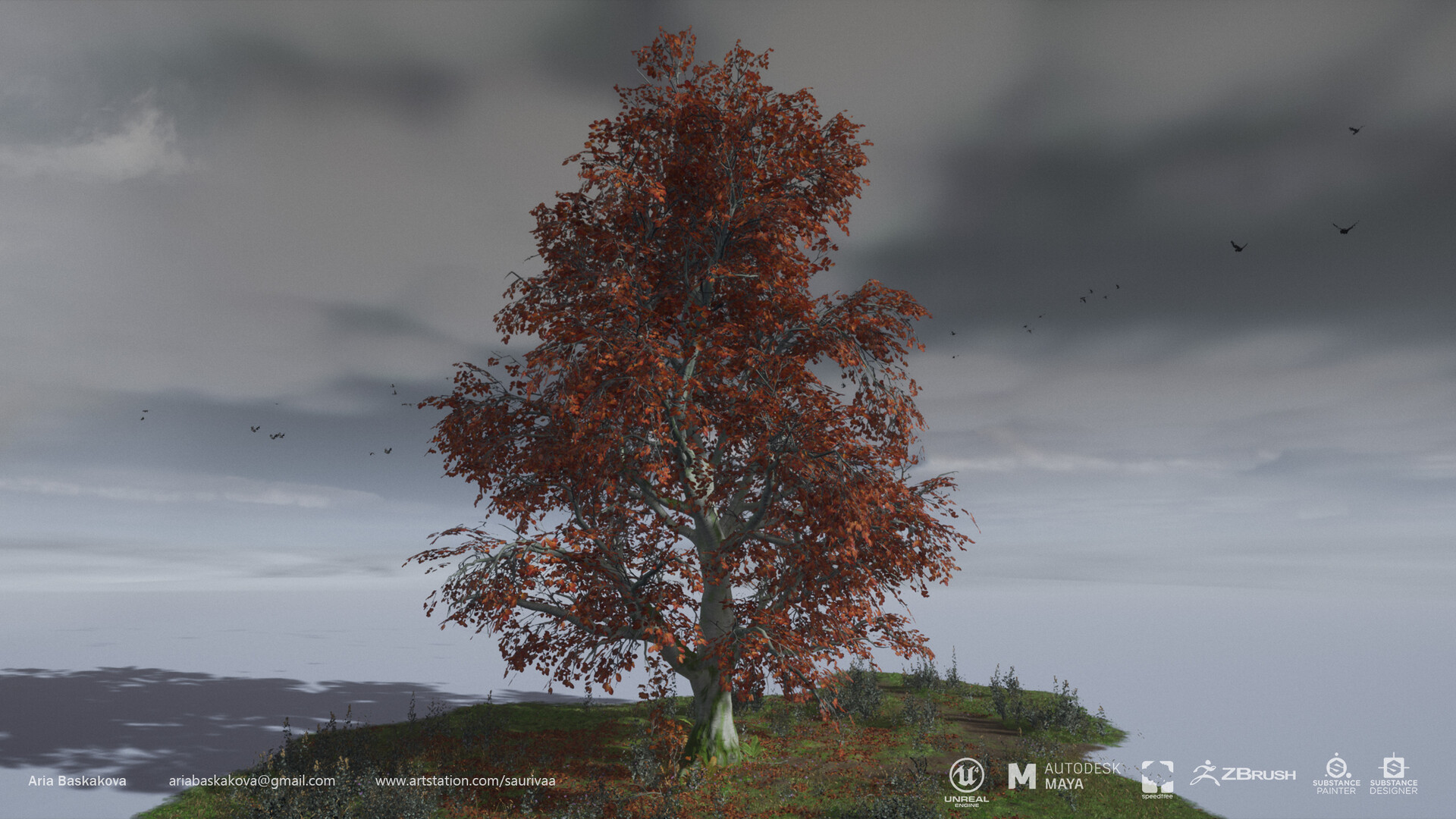 Texture Artist Berlin based - Copper Beech Vegetation Unreal 4.27