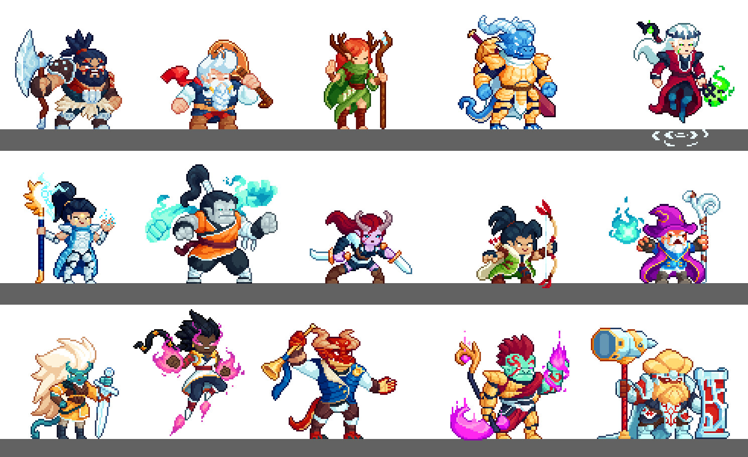 ArtStation - Pixel Art Characters For Fantasy Project