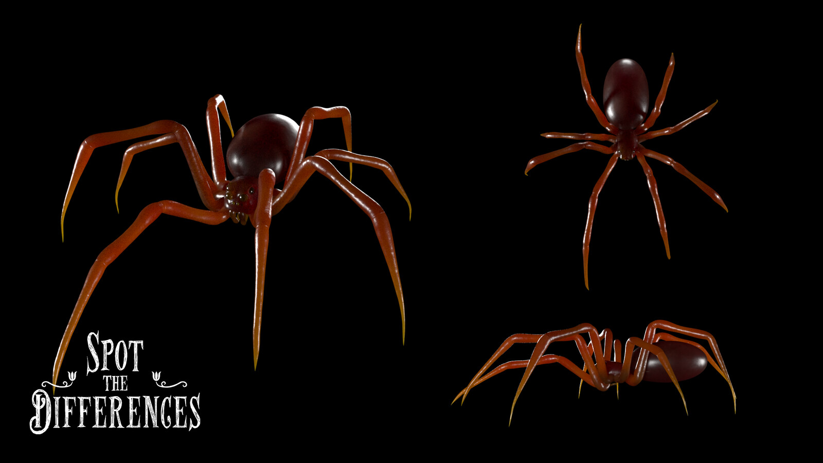 Clemence Beauprez - Spider Walk cycle - Spot the differences