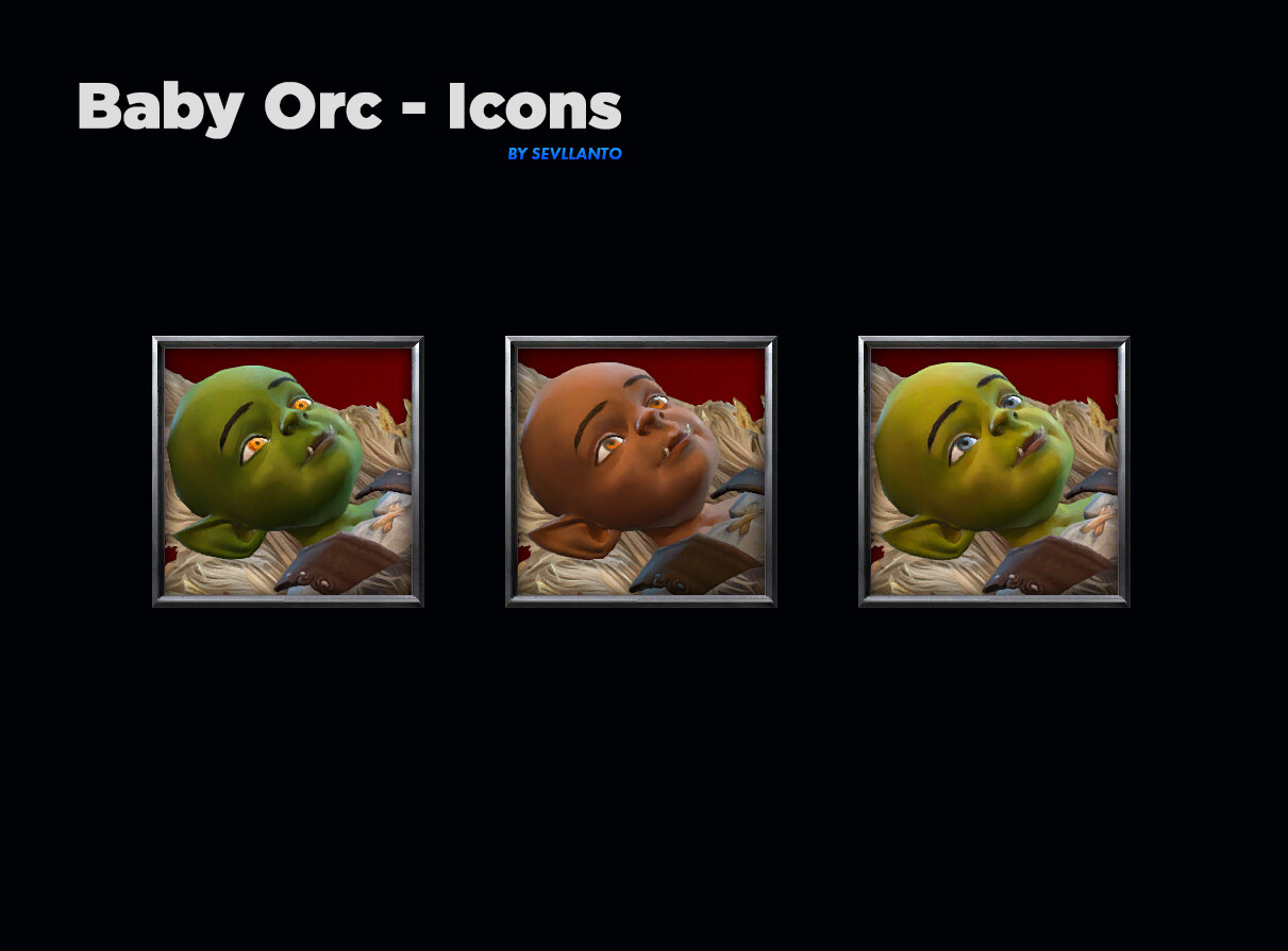 Sev Llanto - Baby Thrall - Baby Orc Warcraft III Reforged