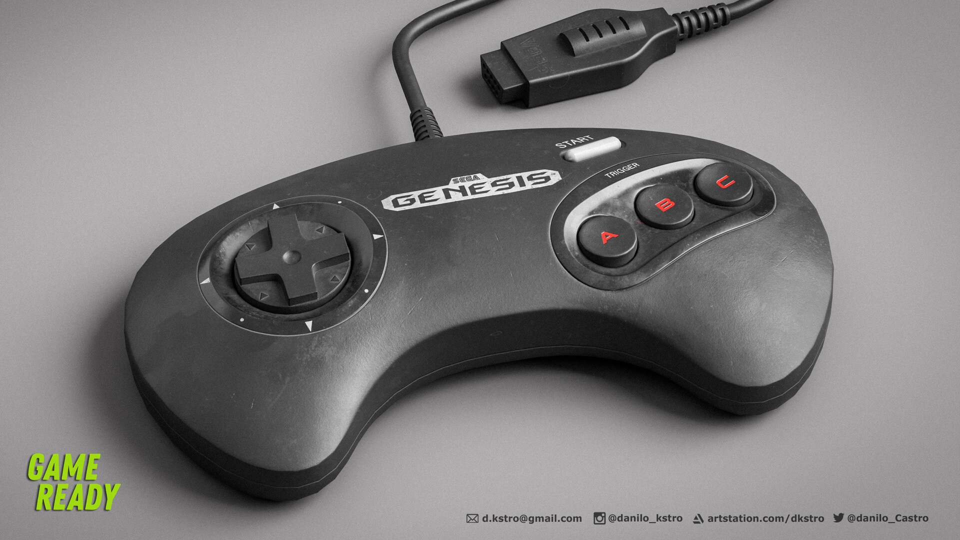 Sega Genesis Controller 3 Button