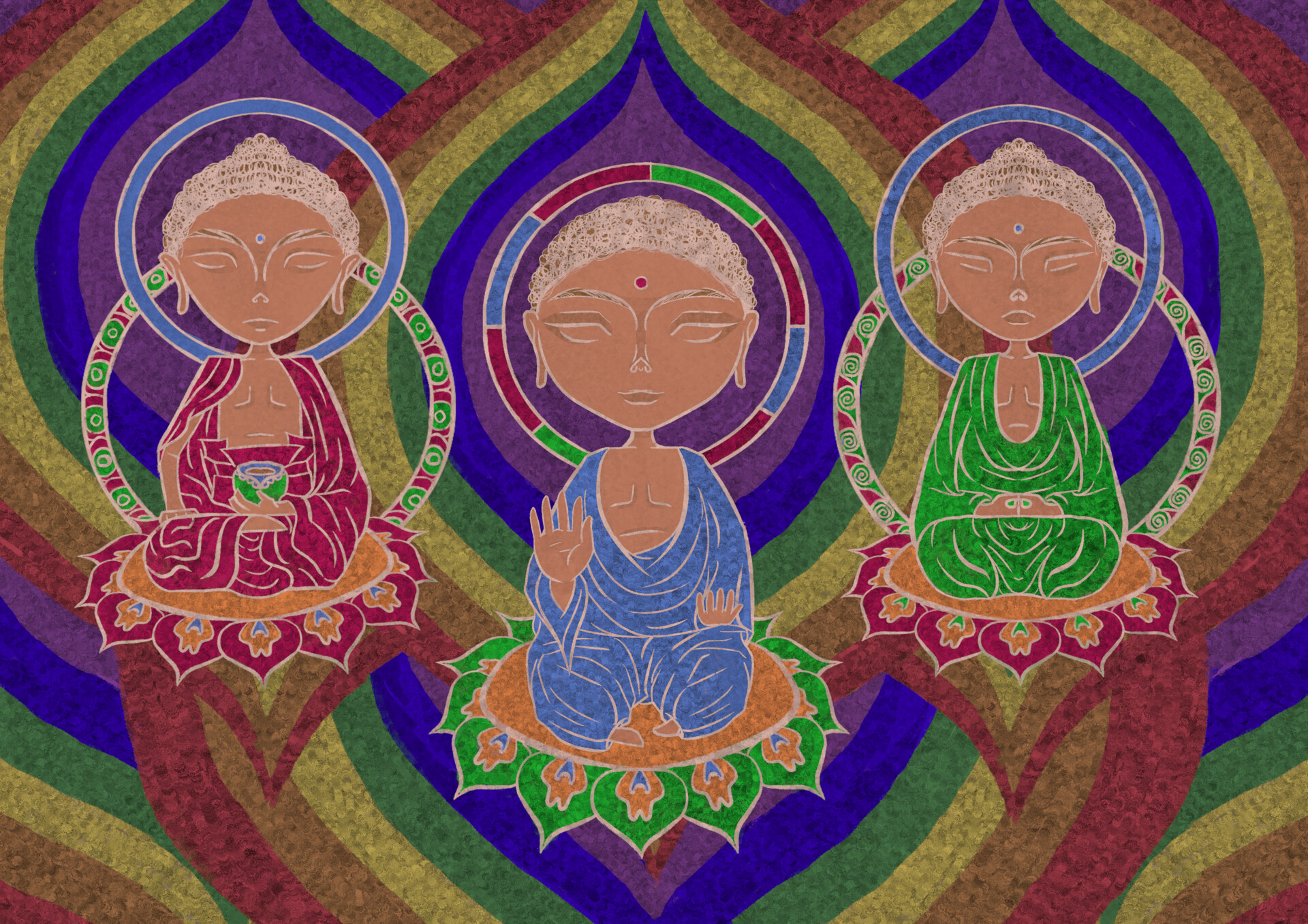 ArtStation - let's pray to Buddha