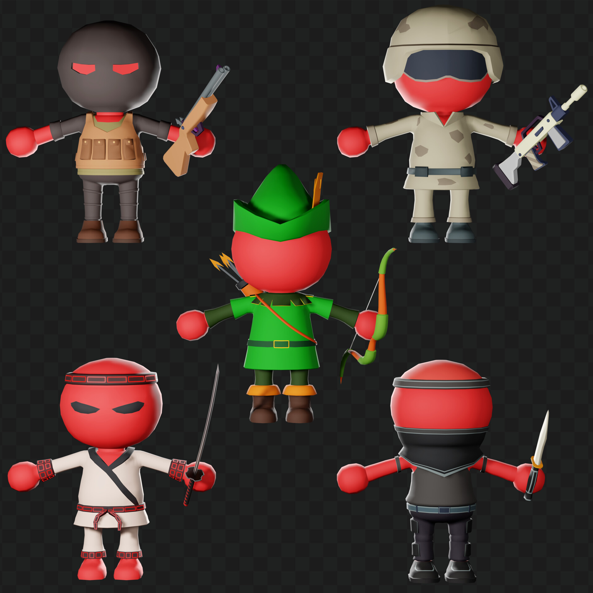 ArtStation - Soldier for Hypercasual - 1