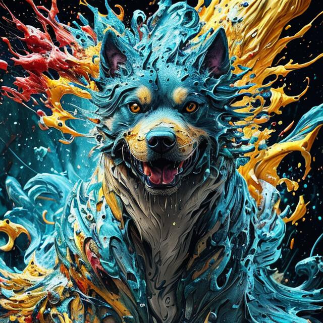 ArtStation - Whimsical Dog Splash Art