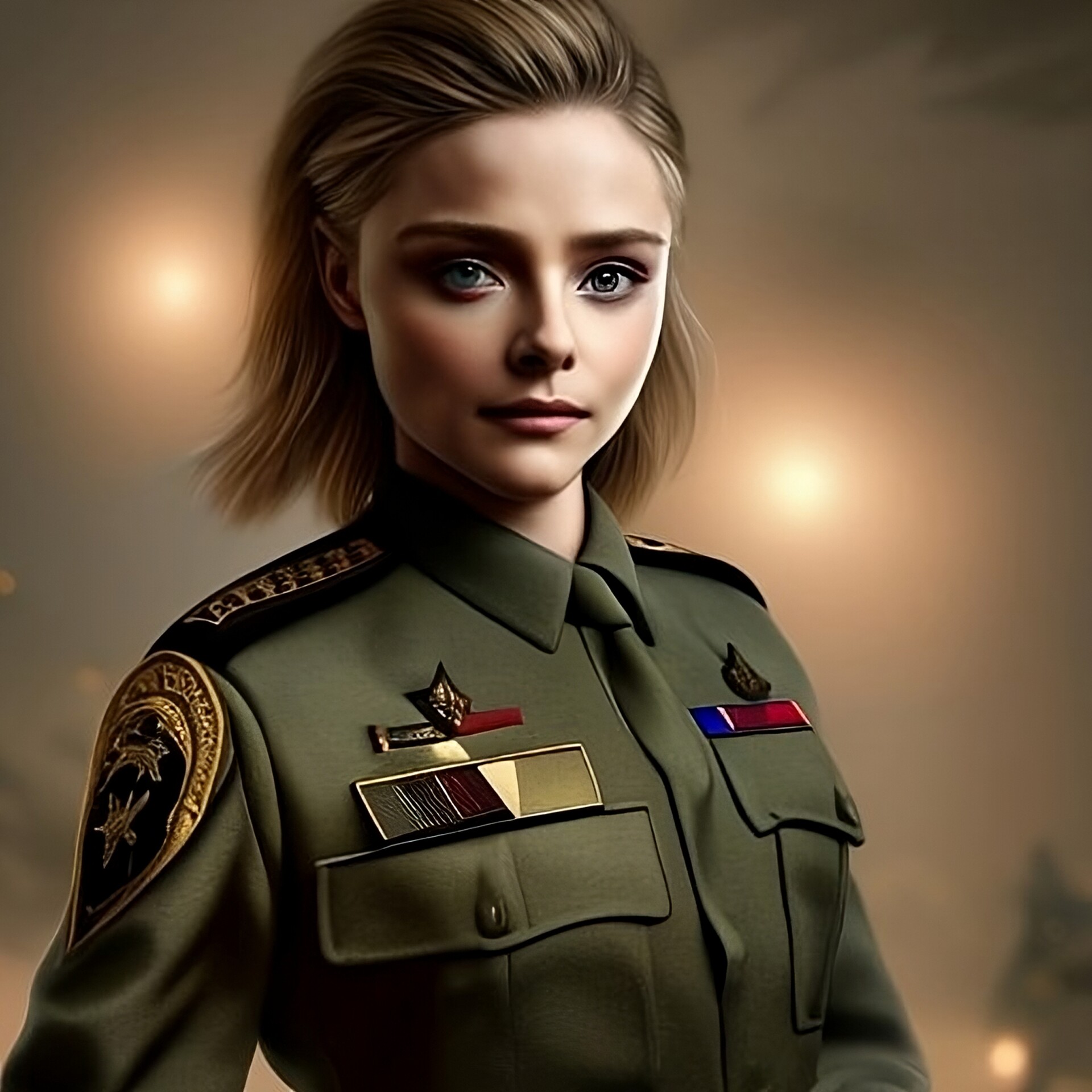 ArtStation - Ai inspired art of modern actress as a world War 2 soldier vet