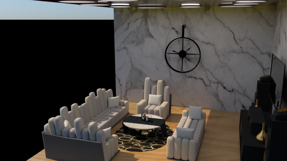 ArtStation - 3d Model of Hall Interior