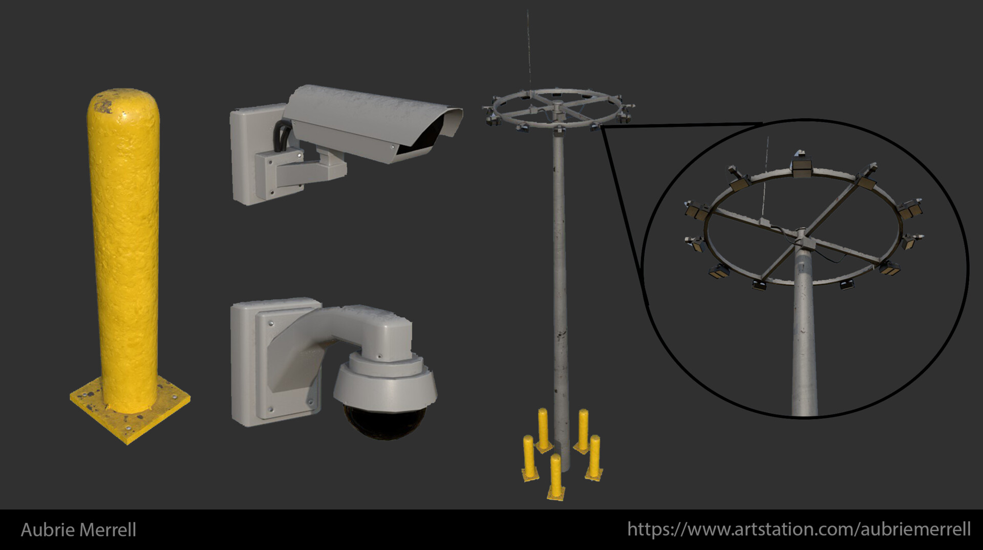 ArtStation - Flood Light Tower and Cameras