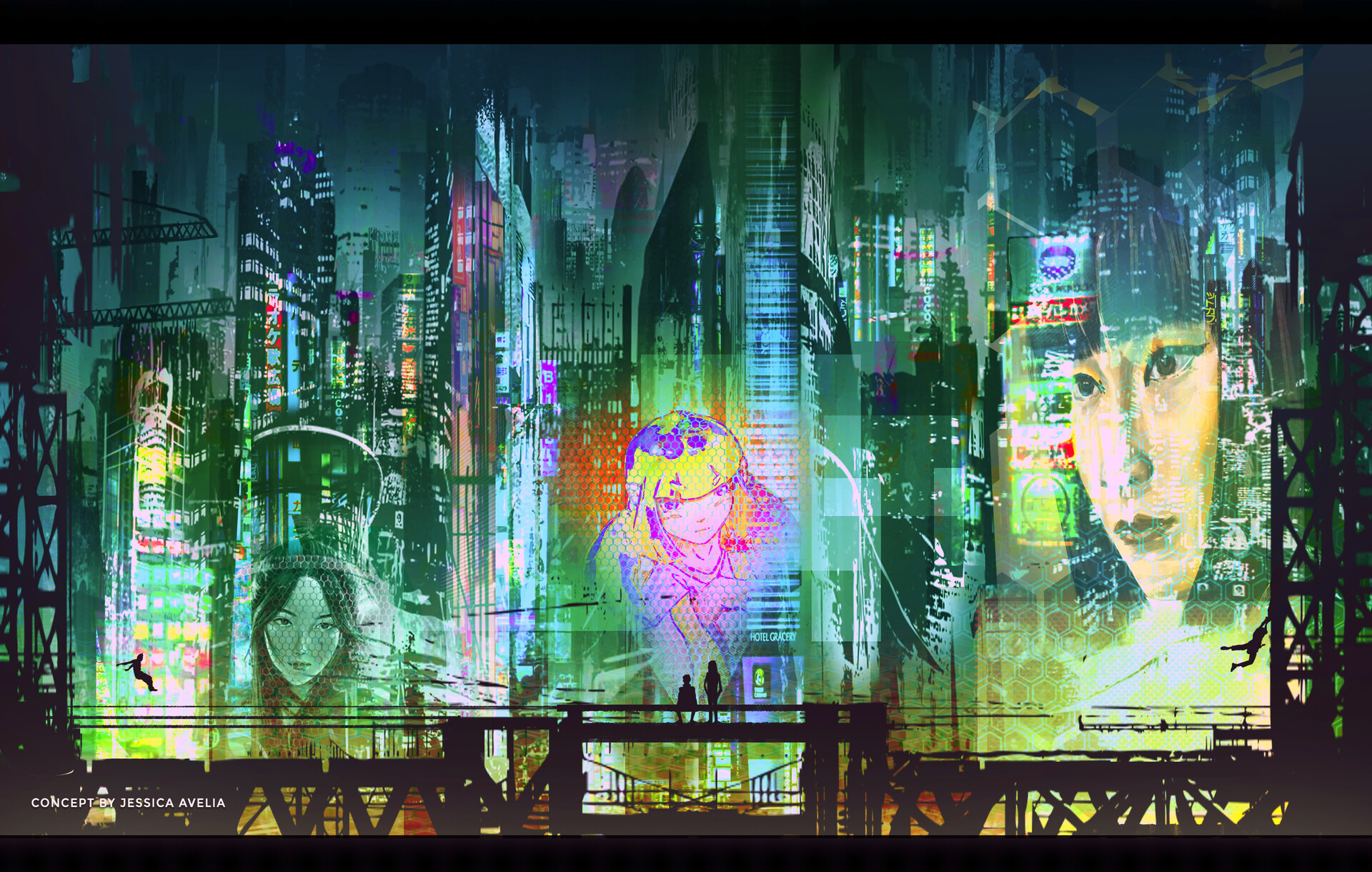 ArtStation - Cyberpunk city night