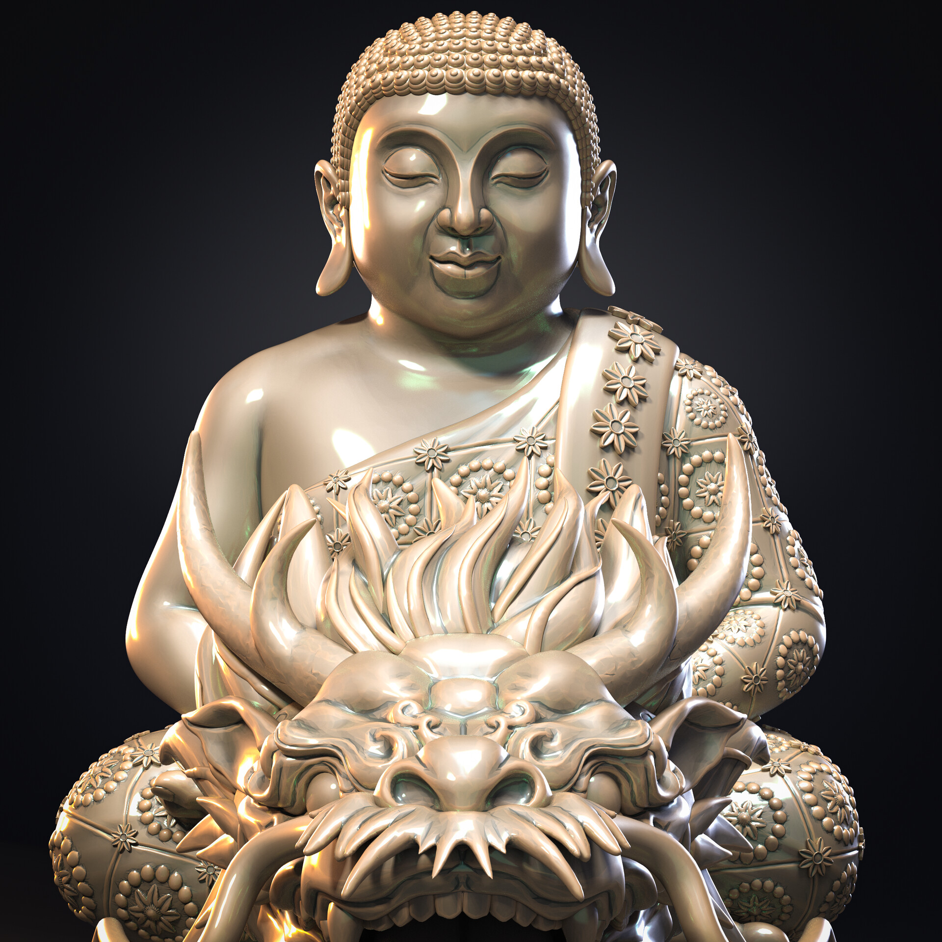 ArtStation - Buddha and Turtle