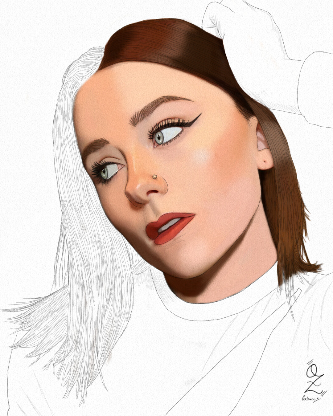 ArtStation - Model Portrait Sketch 2 by Oz Galeano