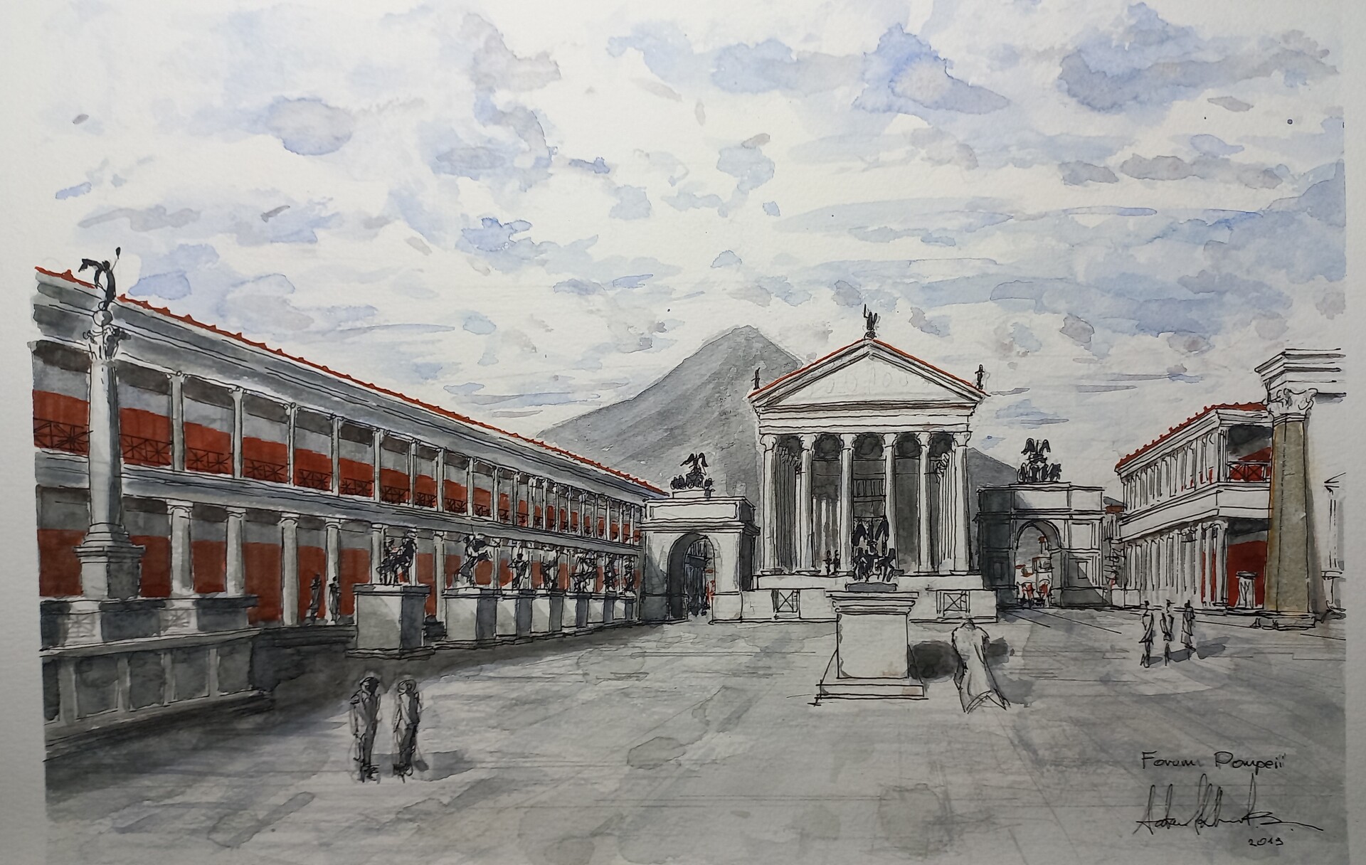 ArtStation - Forum Pompeii, Italy - reconstruction