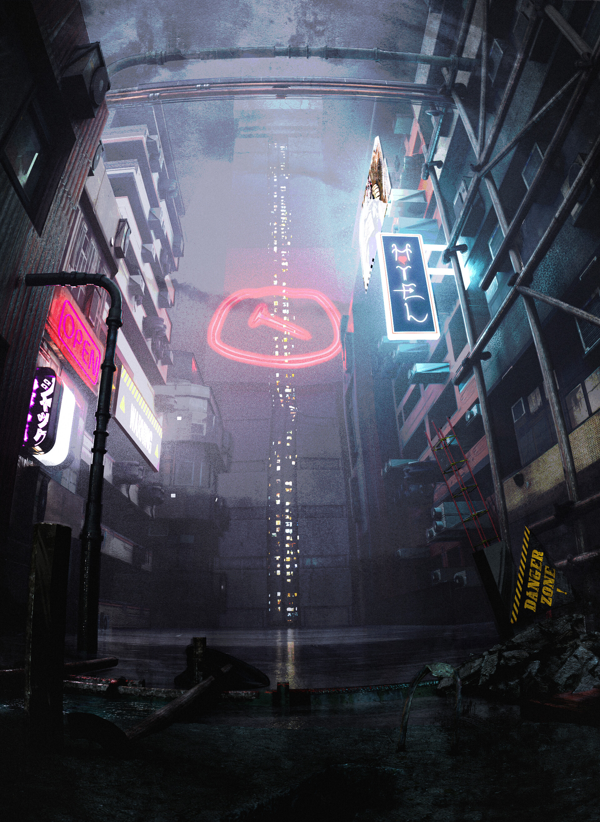 ArtStation - Night Hallway