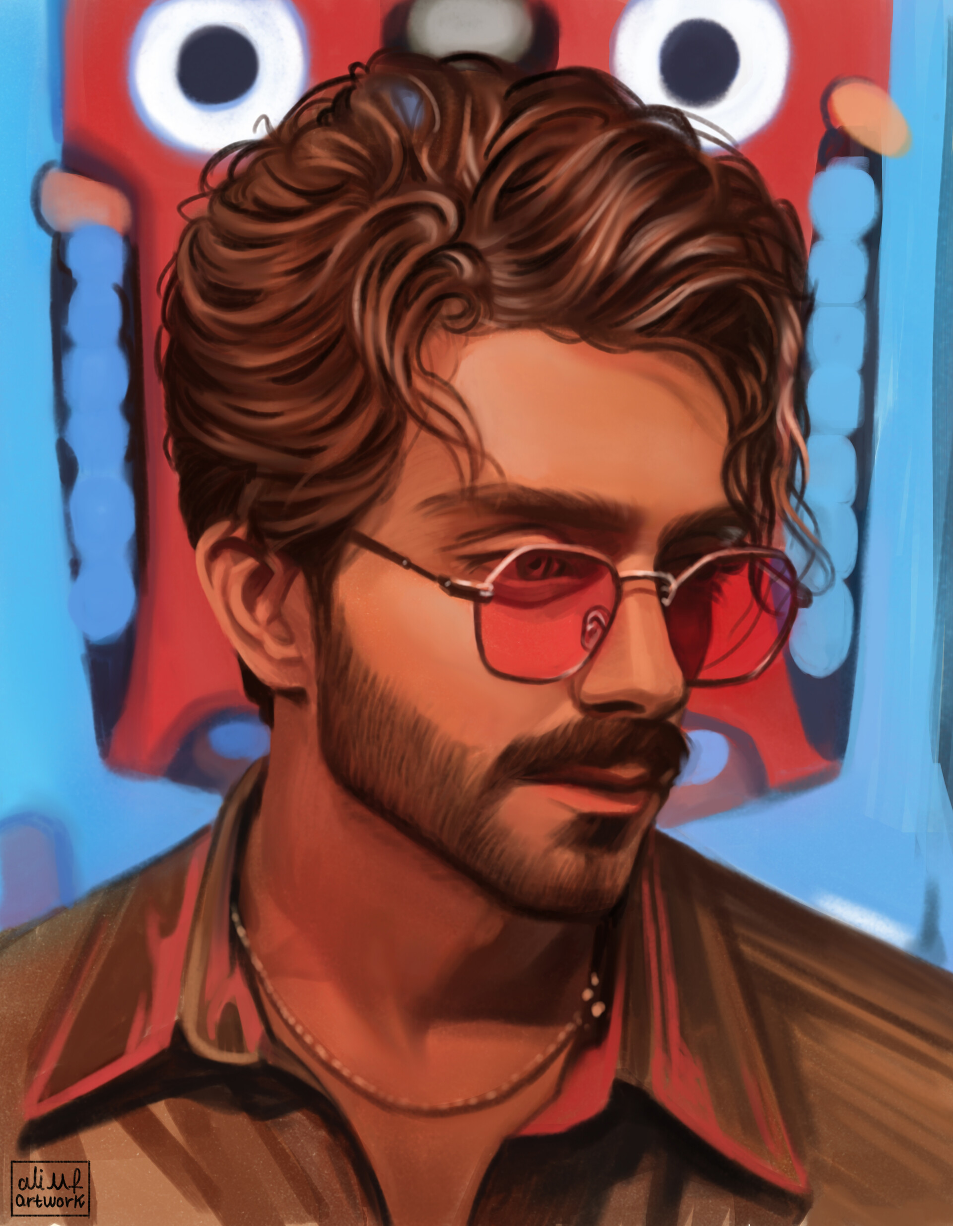 ArtStation - Portrait :Digital painting on Photoshop-Man portrait #7