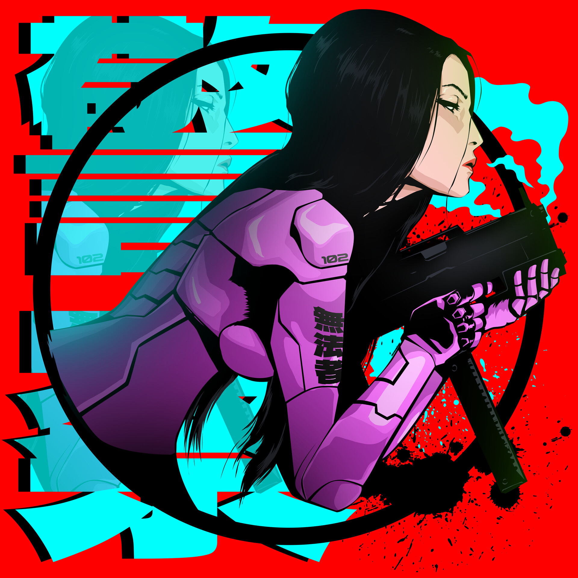 ArtStation - Mecha Lady Police Illustration Concept Art Design Cover