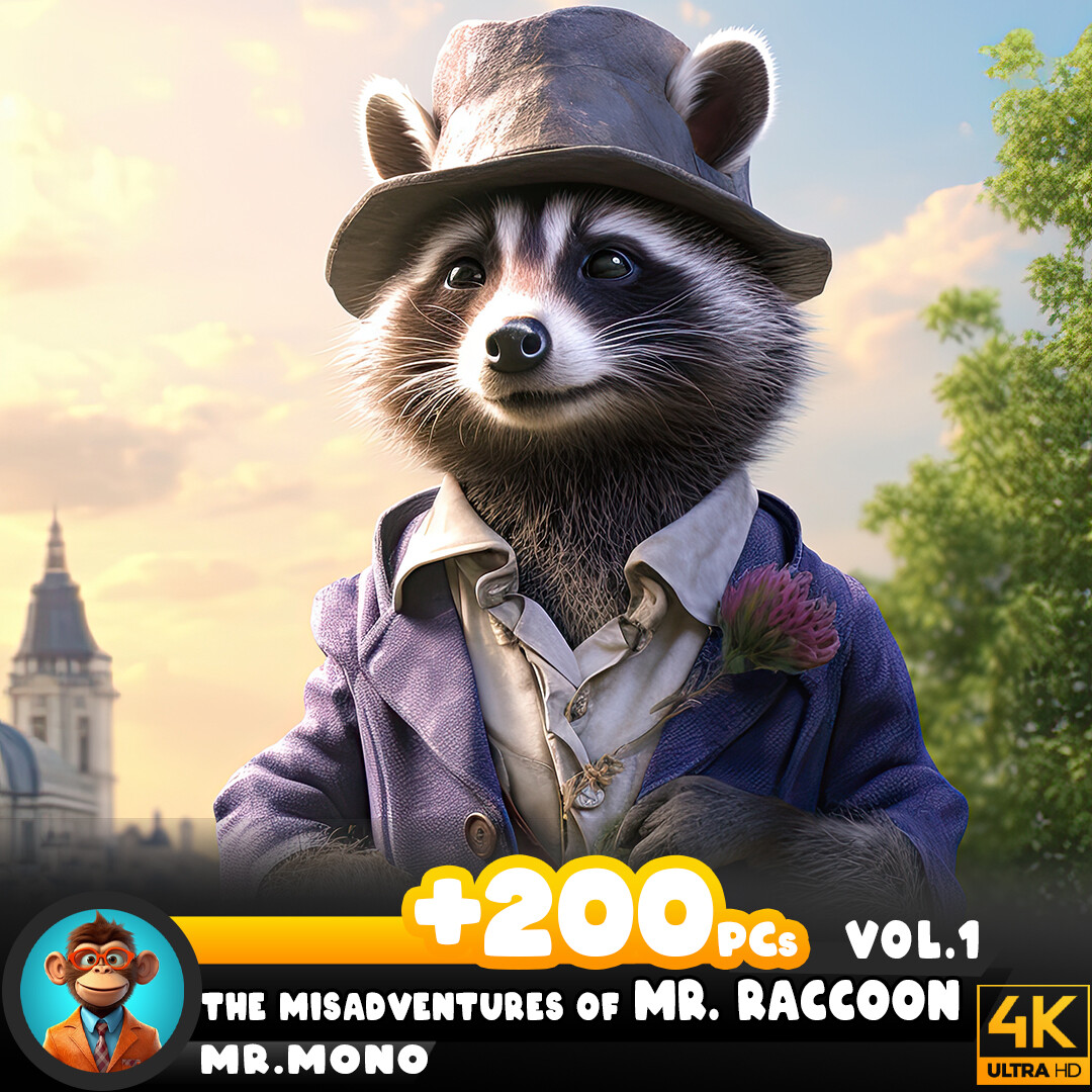 Mr.mono - The Misadventures of Mr. Raccoon Vol.1 | Reference Images