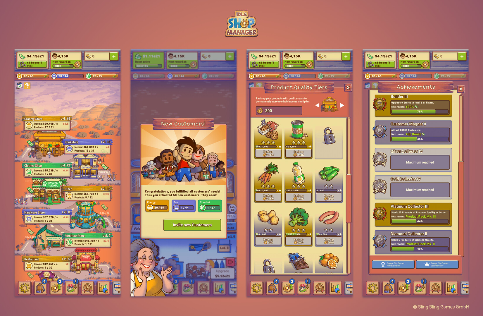 ArtStation - Idle Shop Manager - UI Design