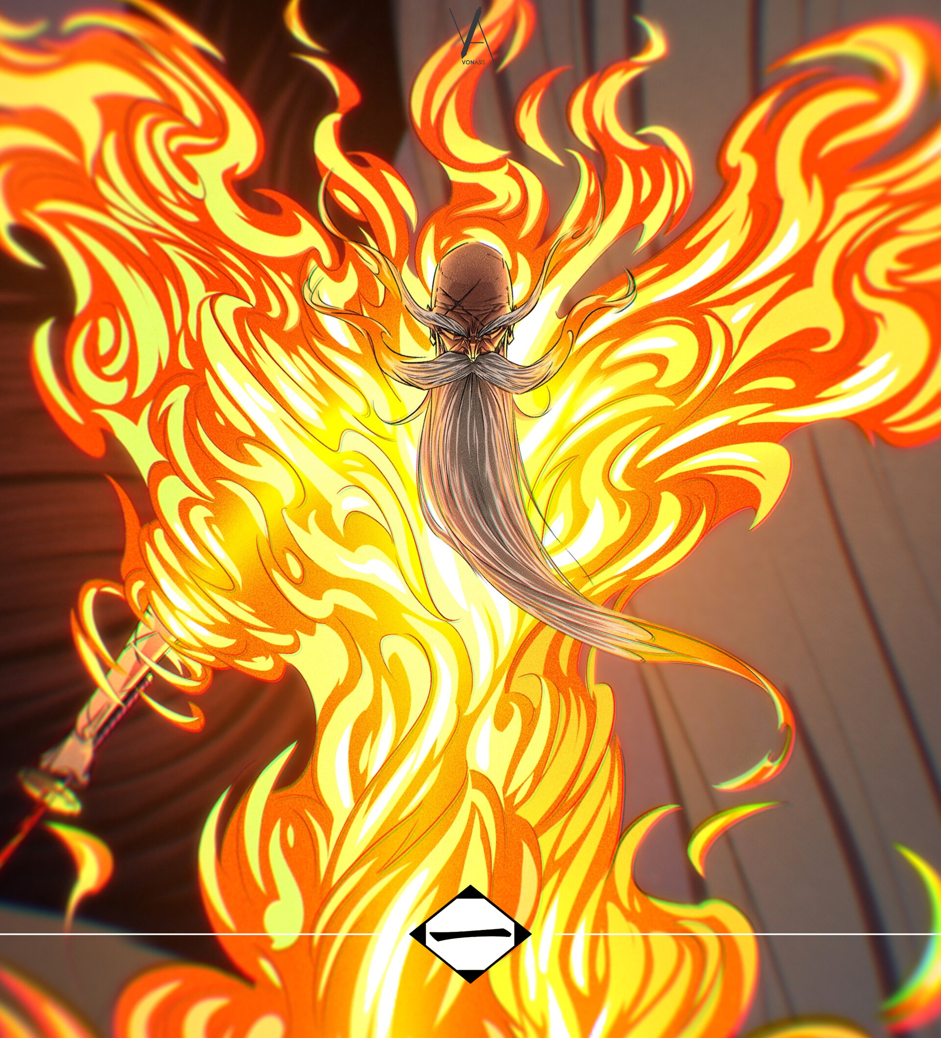 how to draw fire in sai