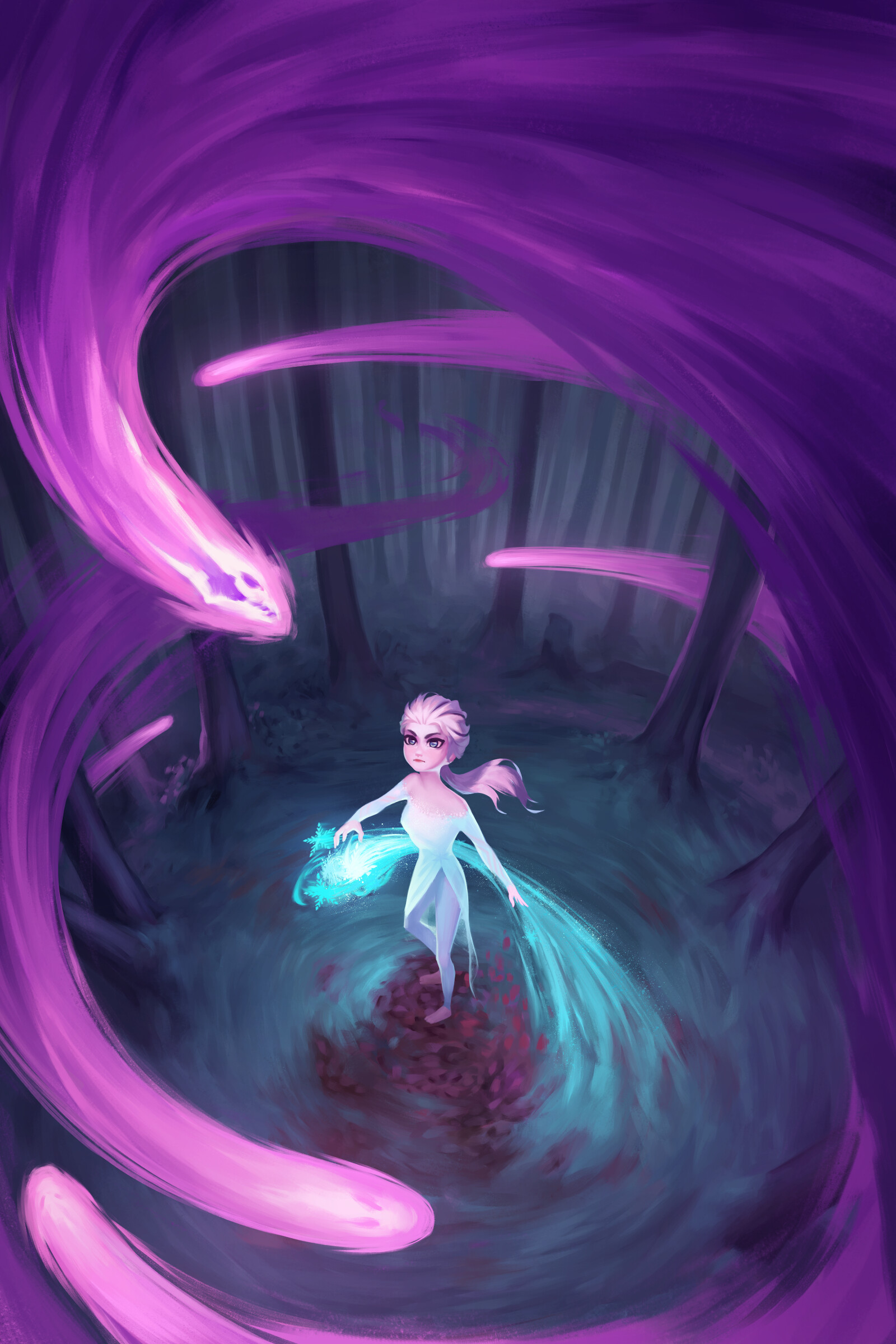 ArtStation - Elsa VS Spirits of Evil