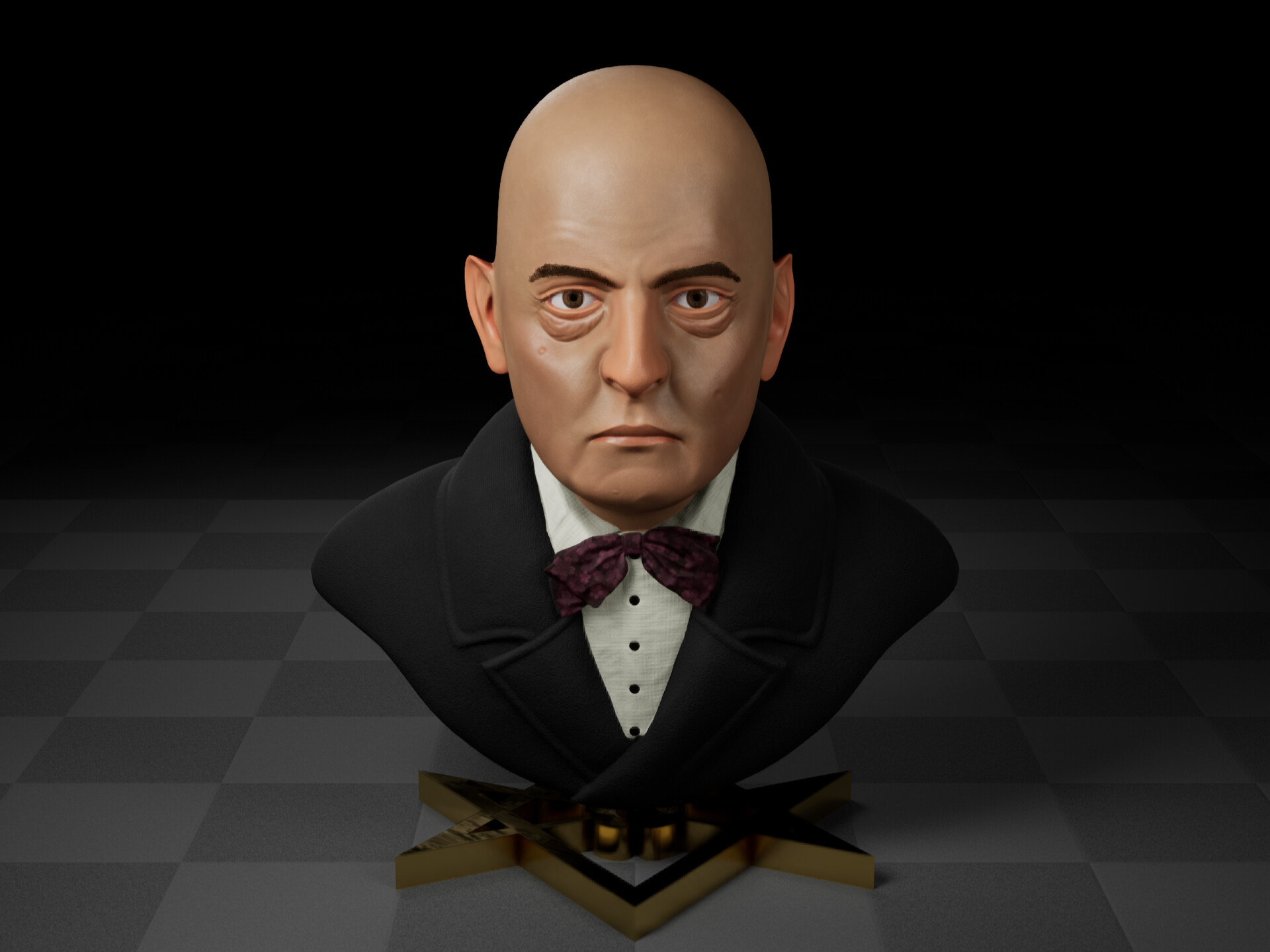 ArtStation - 3D bust of Aleister Crowley