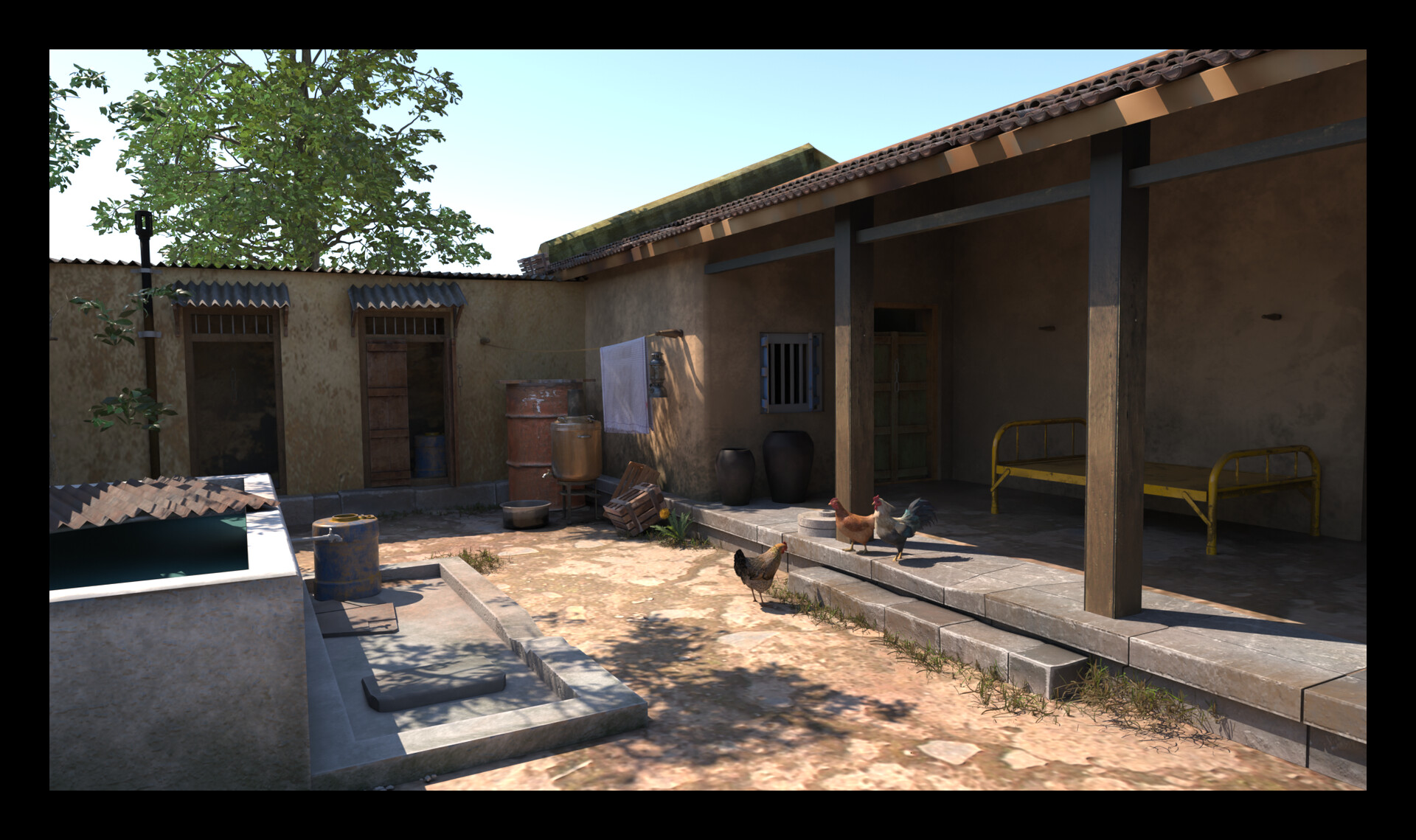 ArtStation - WADA - courtyard house