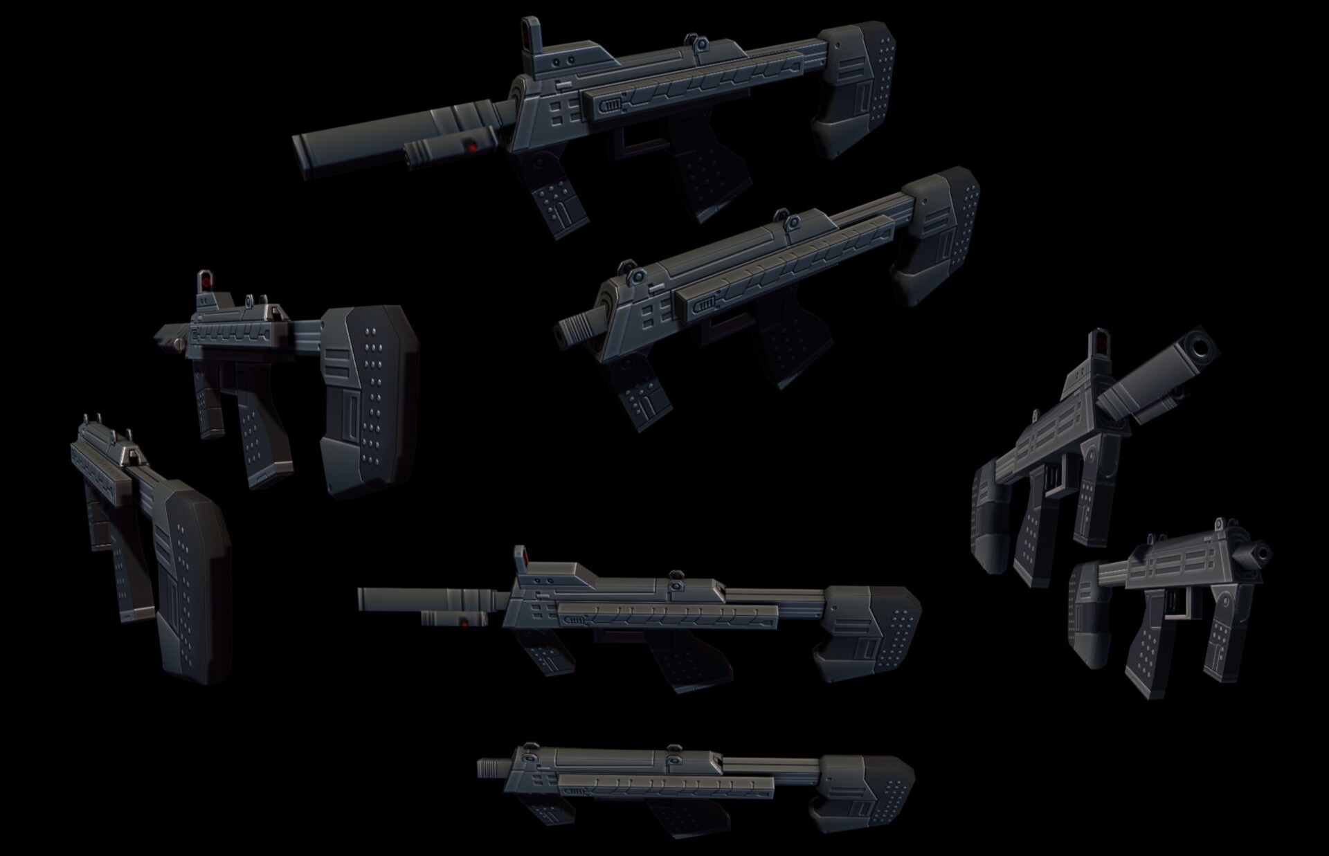 ArtStation - Submachine Gun (SMG) and Suppressed SMG