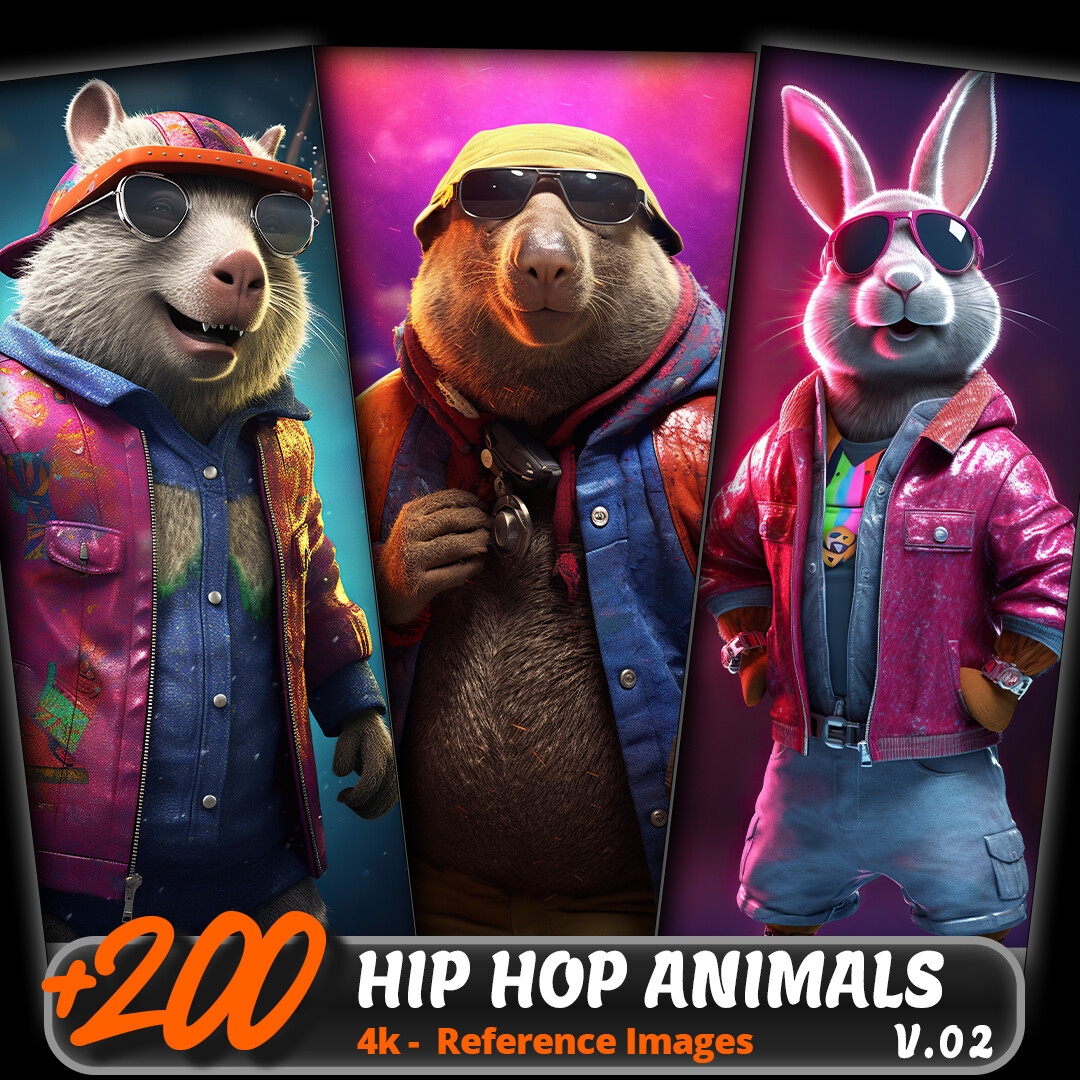 ArtStation - HIP HOP ANIMAL VOL.02/ 4K/ Reference Image
