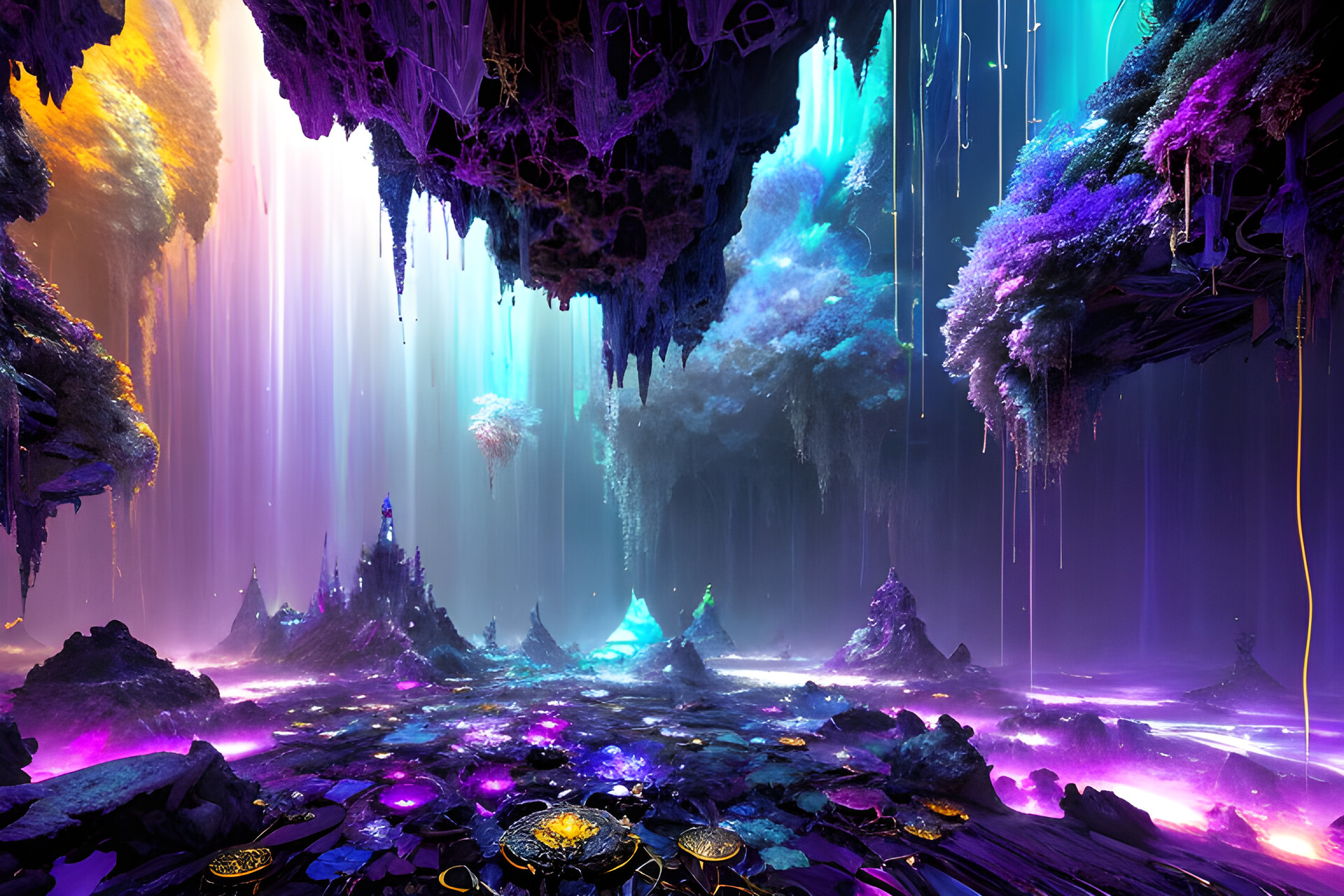 Know Less - Magical Cavern Fantasy Art