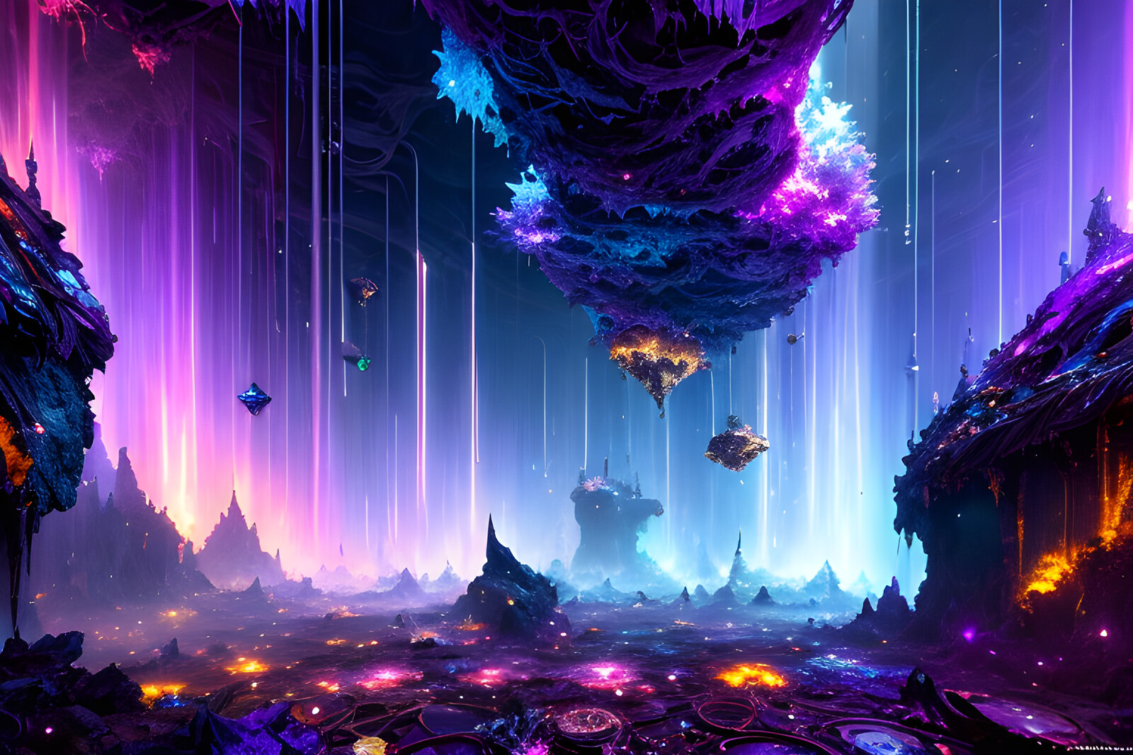 Know Less - Magical Cavern Fantasy Art