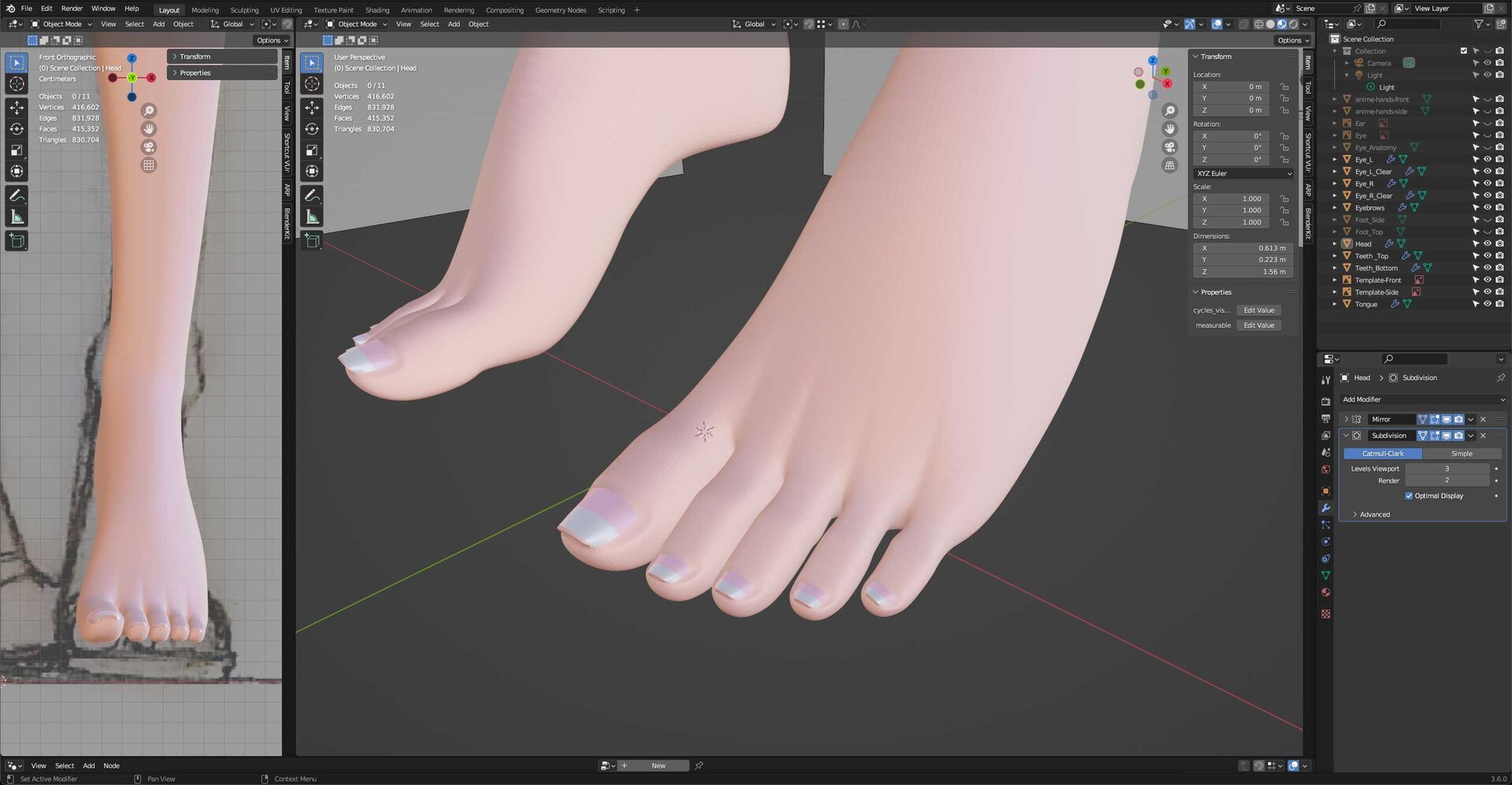 ArtStation - 3D Character: Foot Study