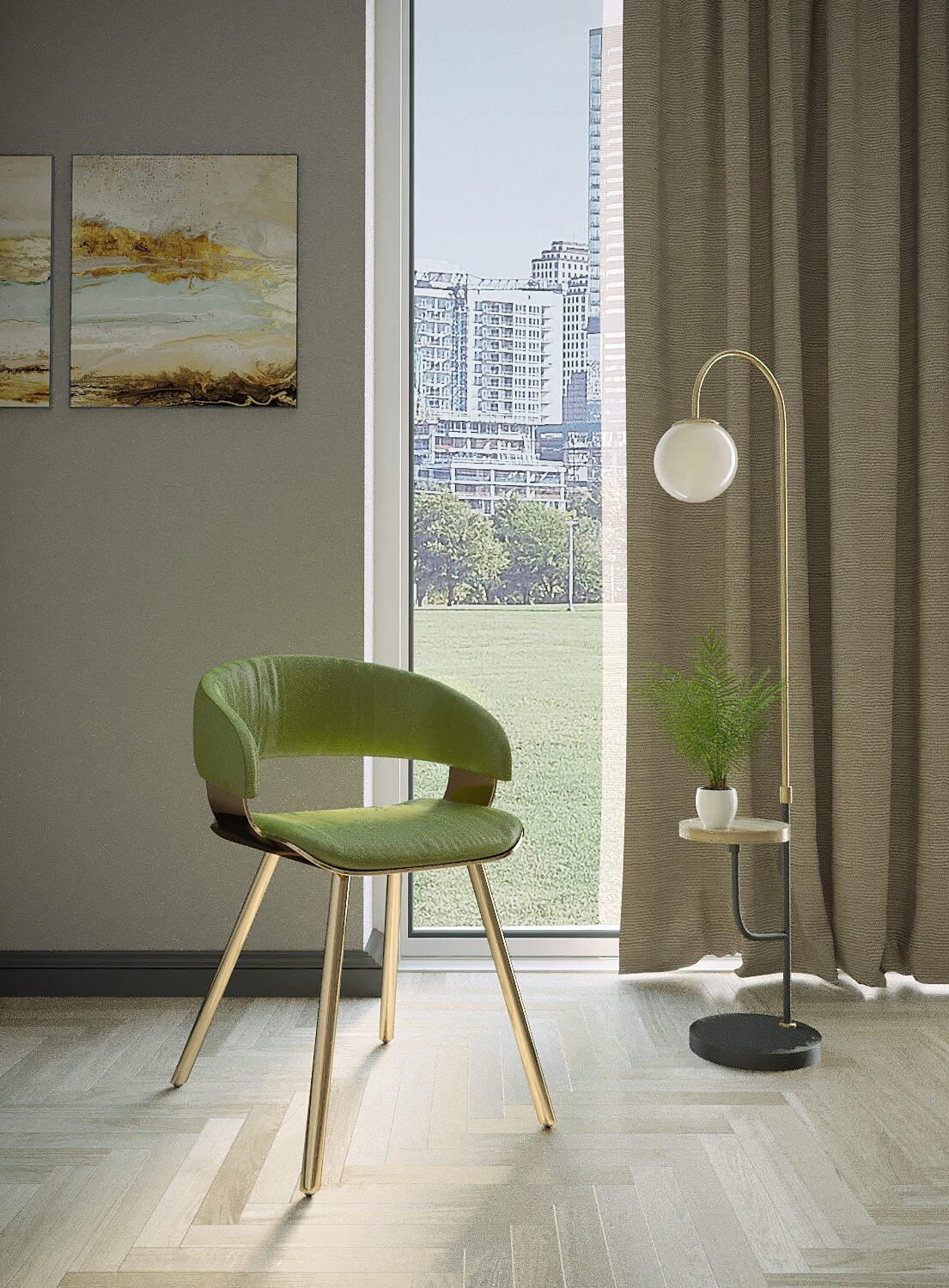 ArtStation - cozy room visualization