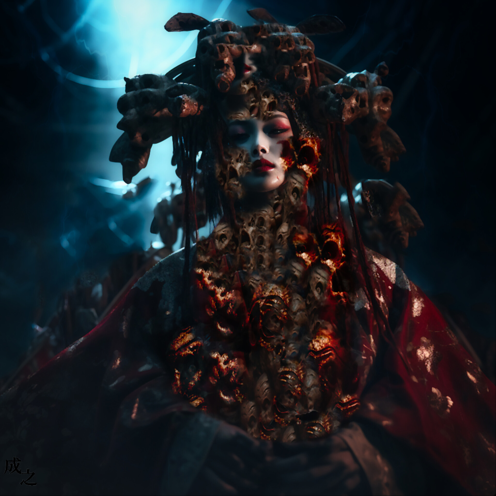 ArtStation - Yakusa-no-Ikazuchi (Japanese eight thunder gods possessed to Izanami in the nether ...