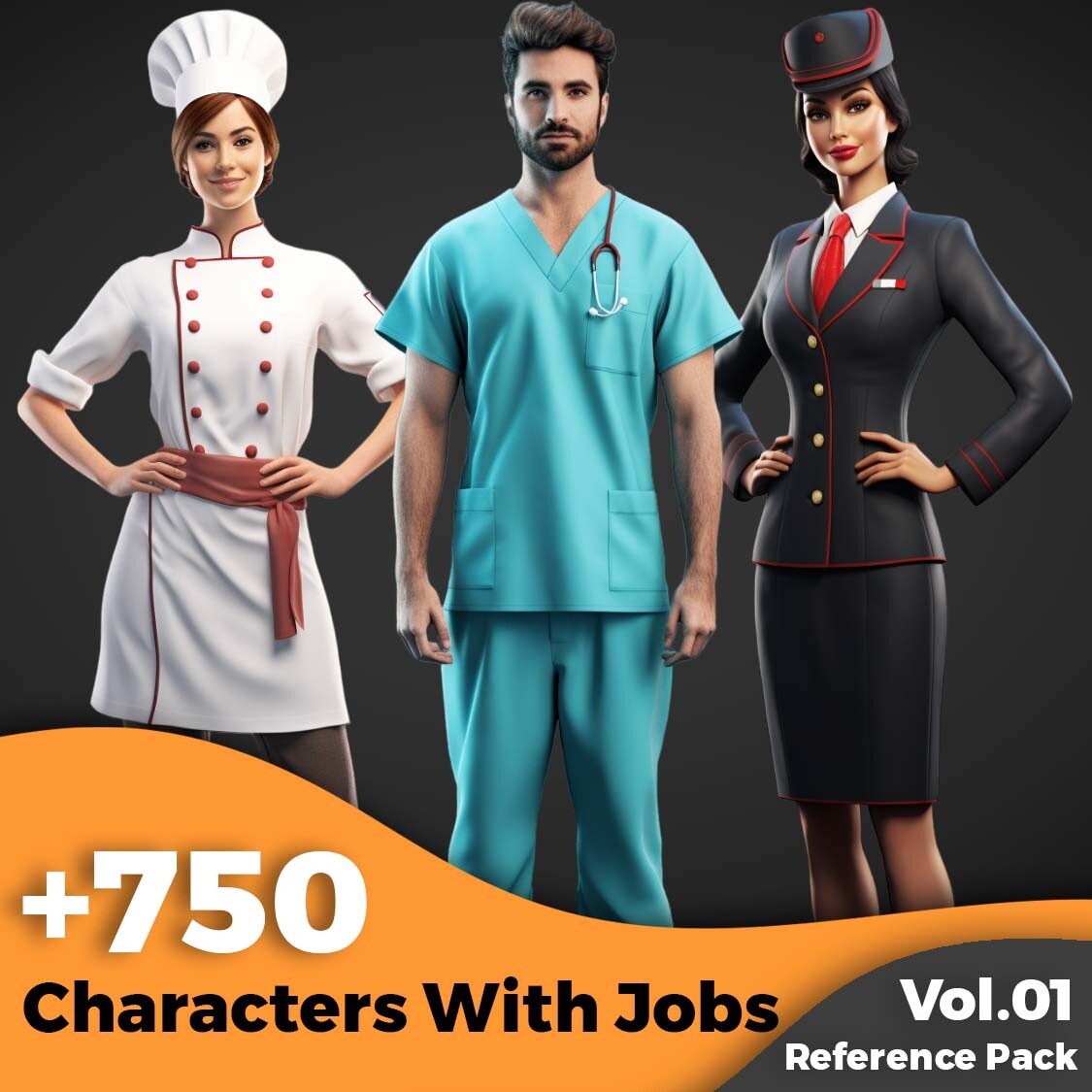 ArtStation - +750 Characters With Jobs Concept (4k)