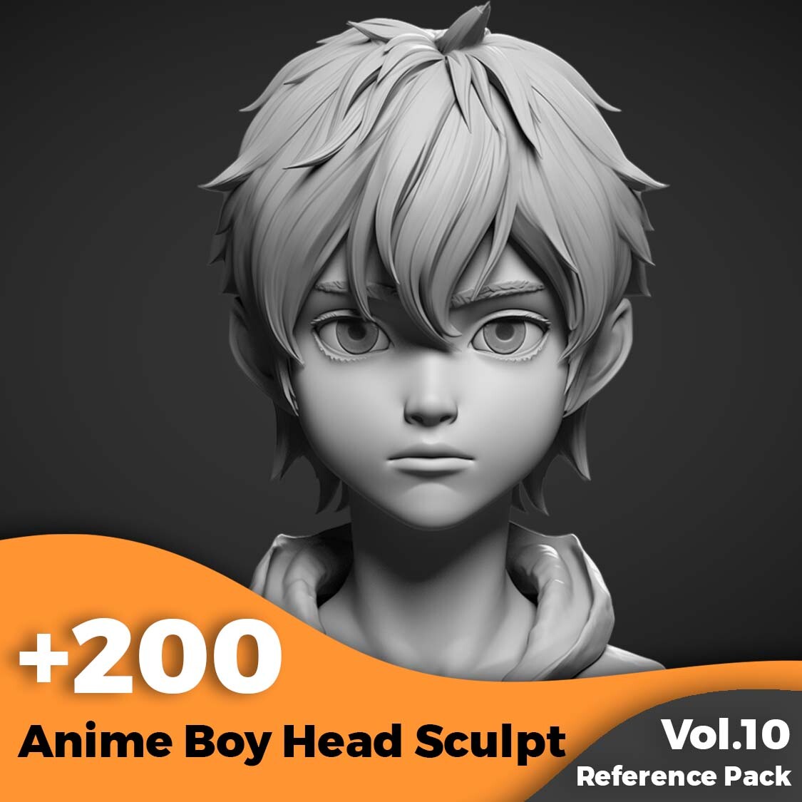 ArtStation - +200 Anime Boy Head Sculpt (4K)
