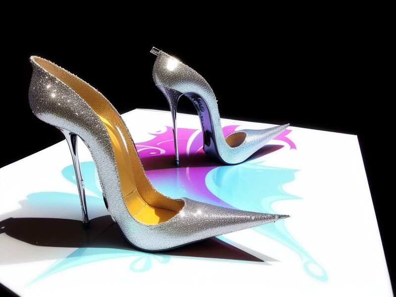 ArtStation - Silver High heel