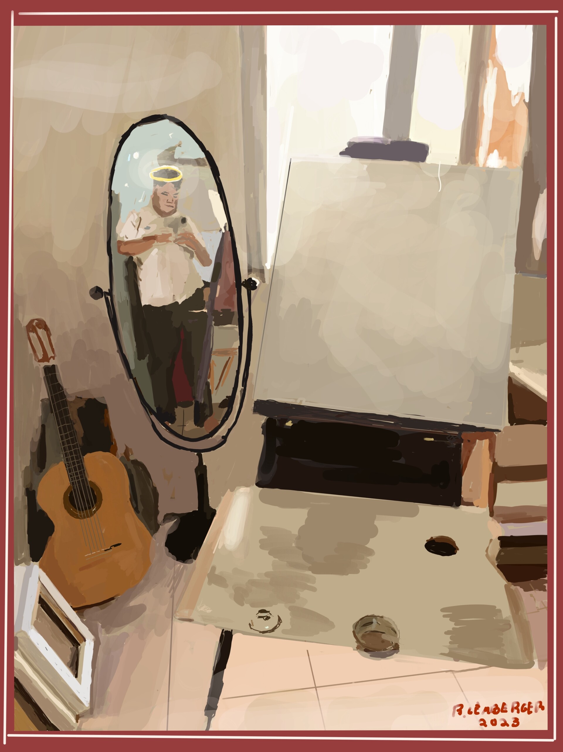 ArtStation - Self portrait in the studio