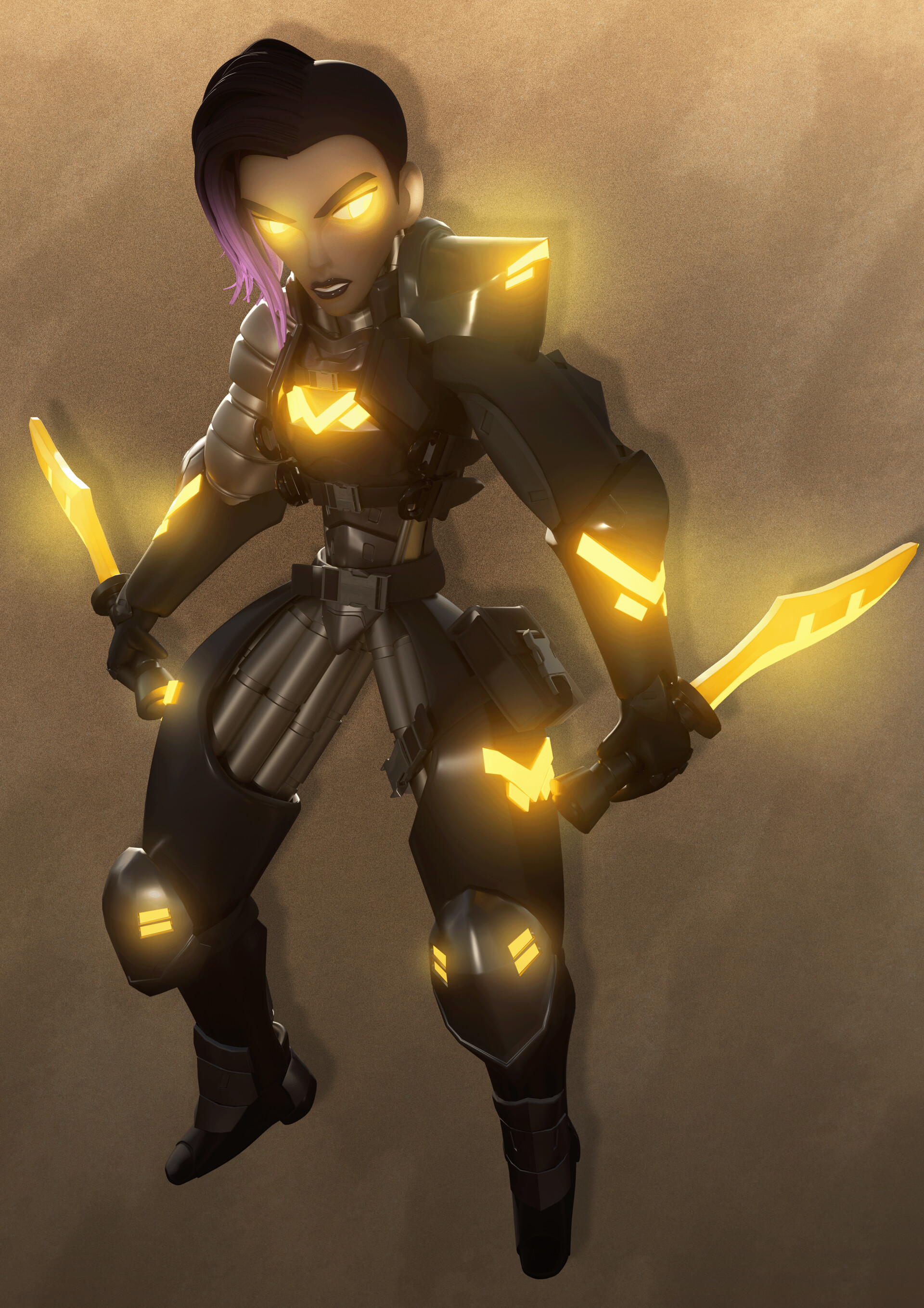 ArtStation - Cyborg Assassin Character